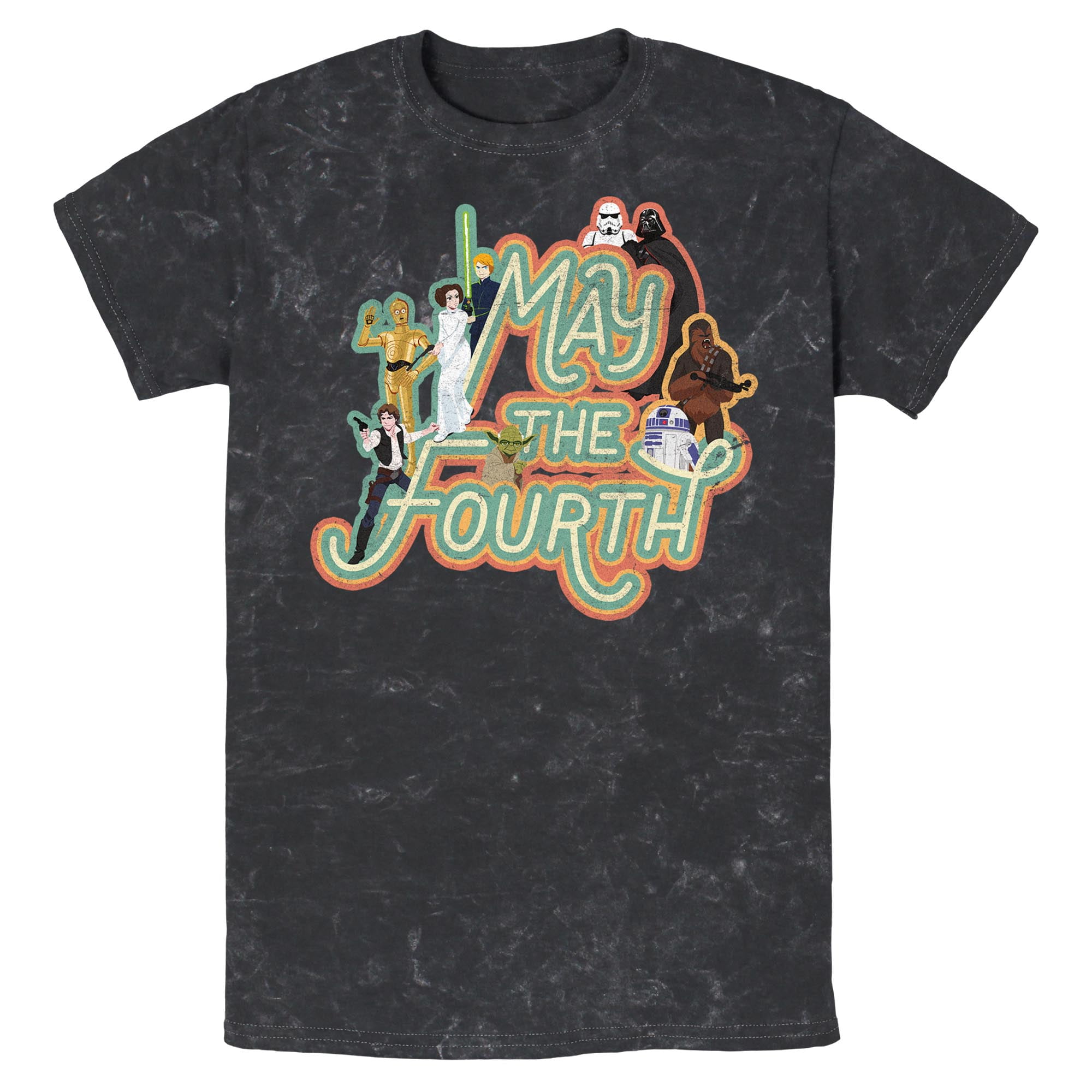 Mens Star Wars May the Fourth Classic Characters T Shirt - Walmart.com