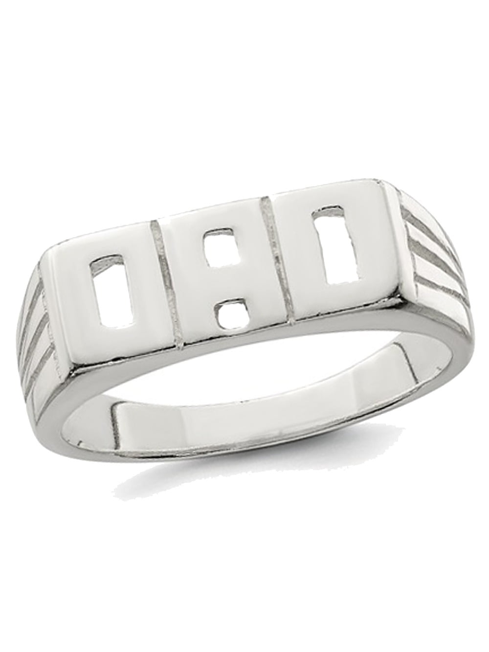 Mens Sterling Silver DAD Ring in Polished - Walmart.com