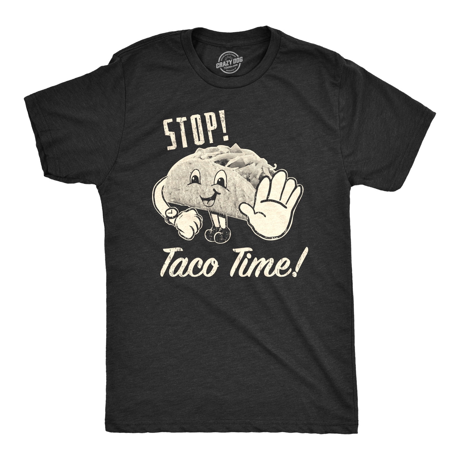 Mens Stop Taco Time T Shirt Funny Mexican Food Tee for Guys Graphic ...