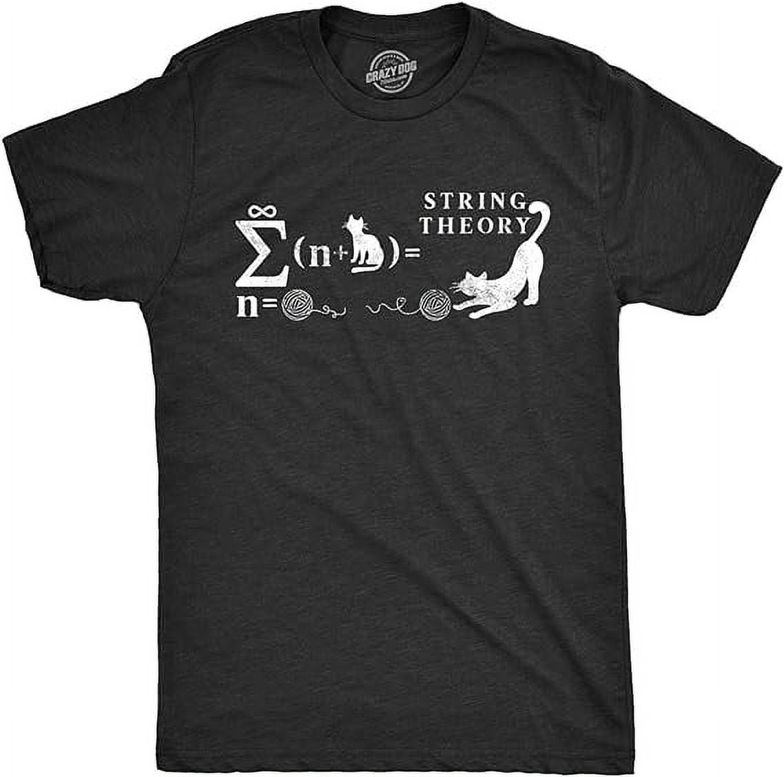 Mens String Theory Tshirt Funny Cat Math Science Nerdy Tee - Walmart.com