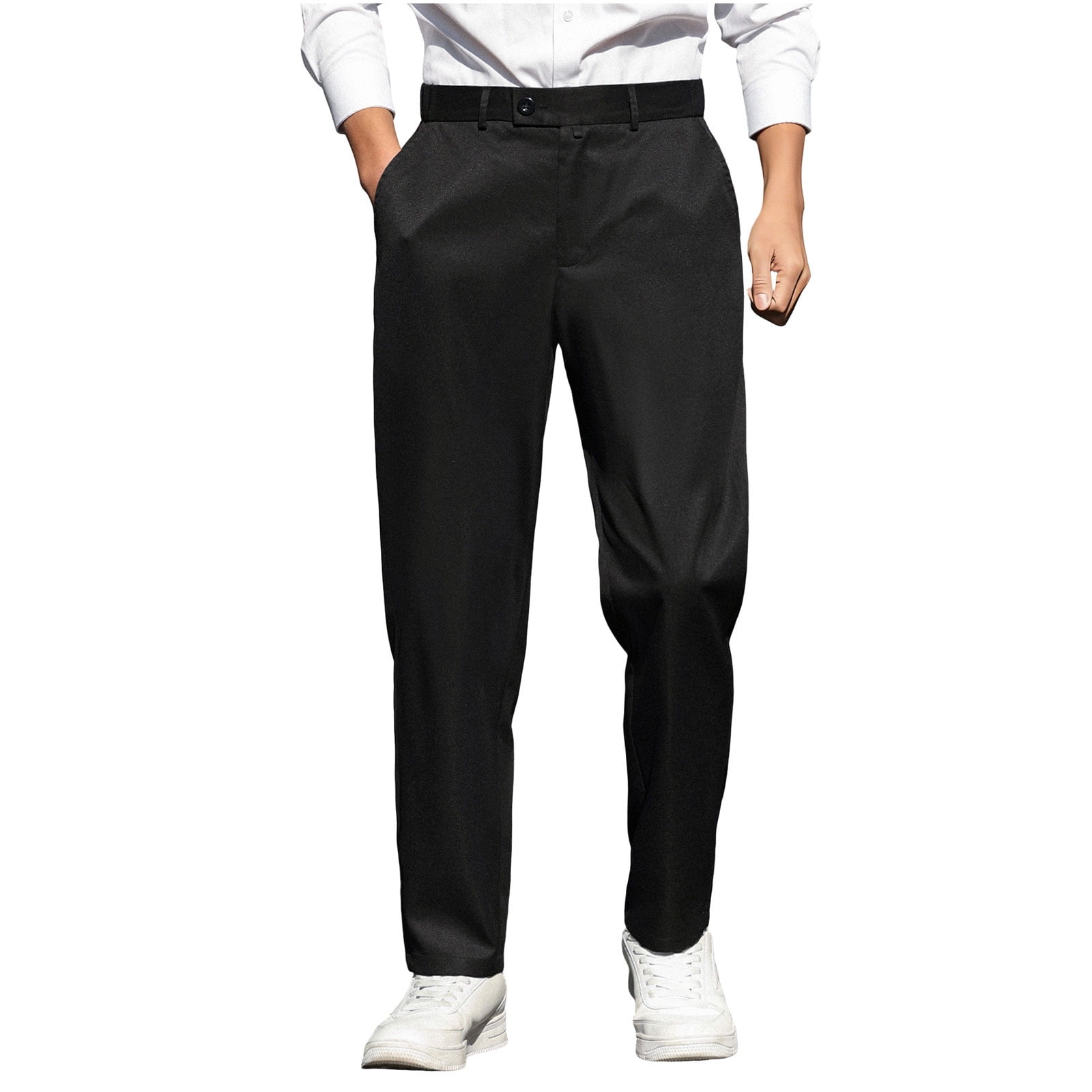 Mens Suit Pants Classic Gurkha Pants Formal Business Casual Trousers ...