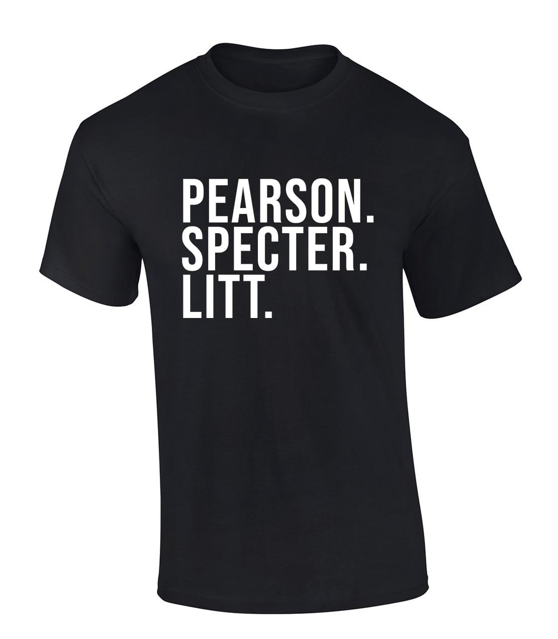 Mens Suit Tshirt Pearson Specter Litt Short Sleeve T-shirt-Black-xxxl ...