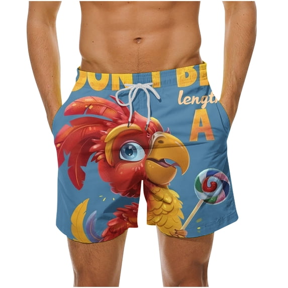 Mens Summer Beach Shorts Novelty Print Casual Loose Shorts on Clearance ...