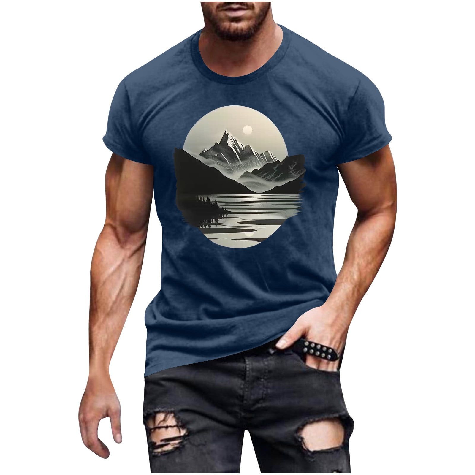 Mens Summer Tops Dressy Casual 2025 Spring Blouses for Men Casual ...