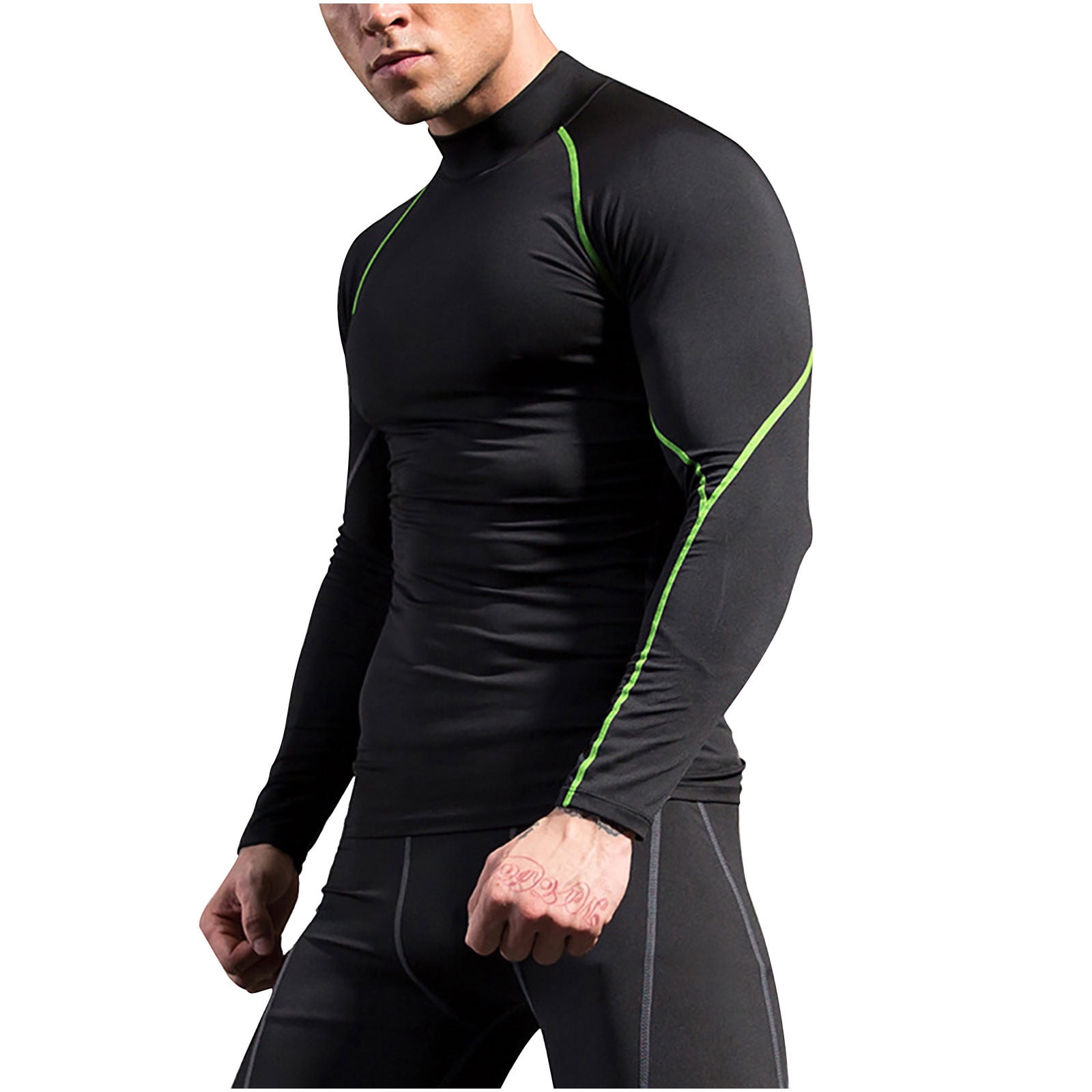 Mens Summer Tops Fashion Mock Neck Long Sleeve 2025 Trendy Fashion ...