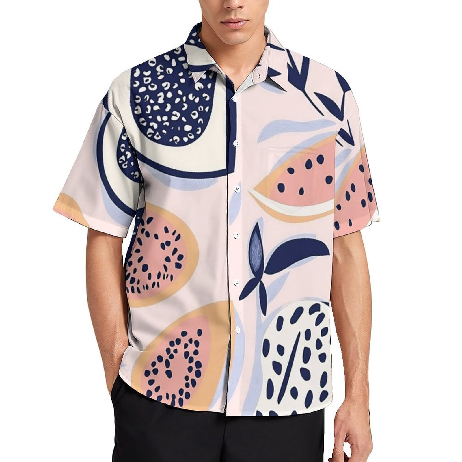 Mens Summer Tropical Fruits with Exotic Flavors Shirts Button Down ...