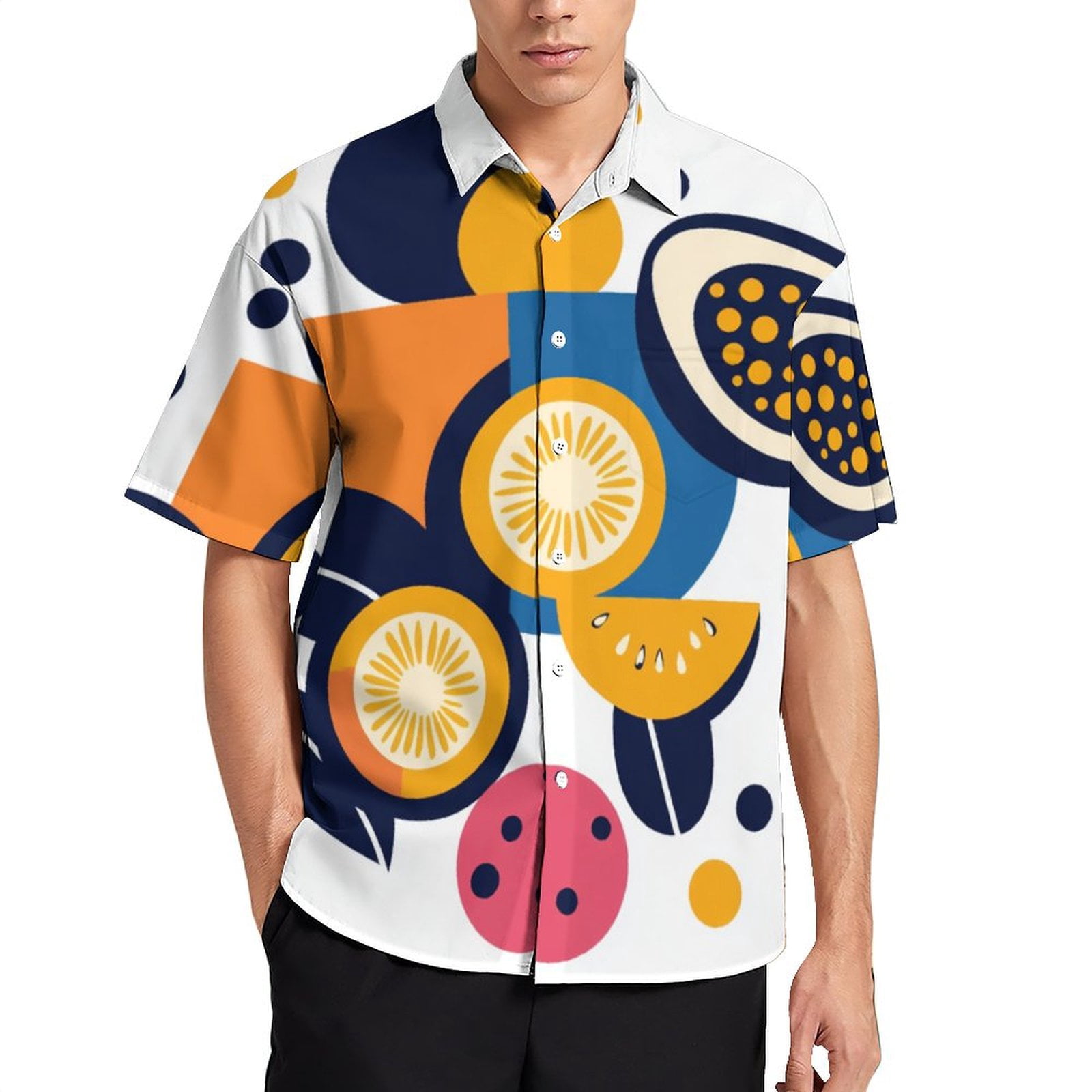 Mens Summer Tropical Fruits with Exotic Flavors Shirts Button Down ...