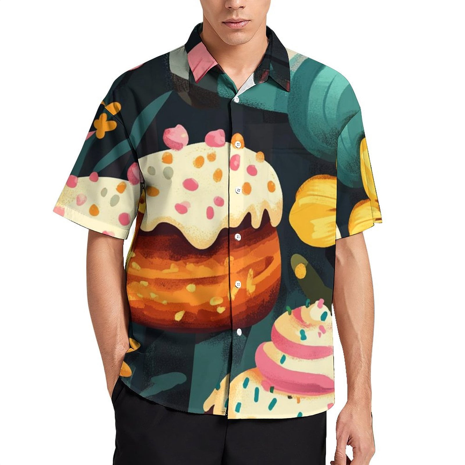 Mens Summer Tropical Fruits with Exotic Flavors Shirts Button Down ...