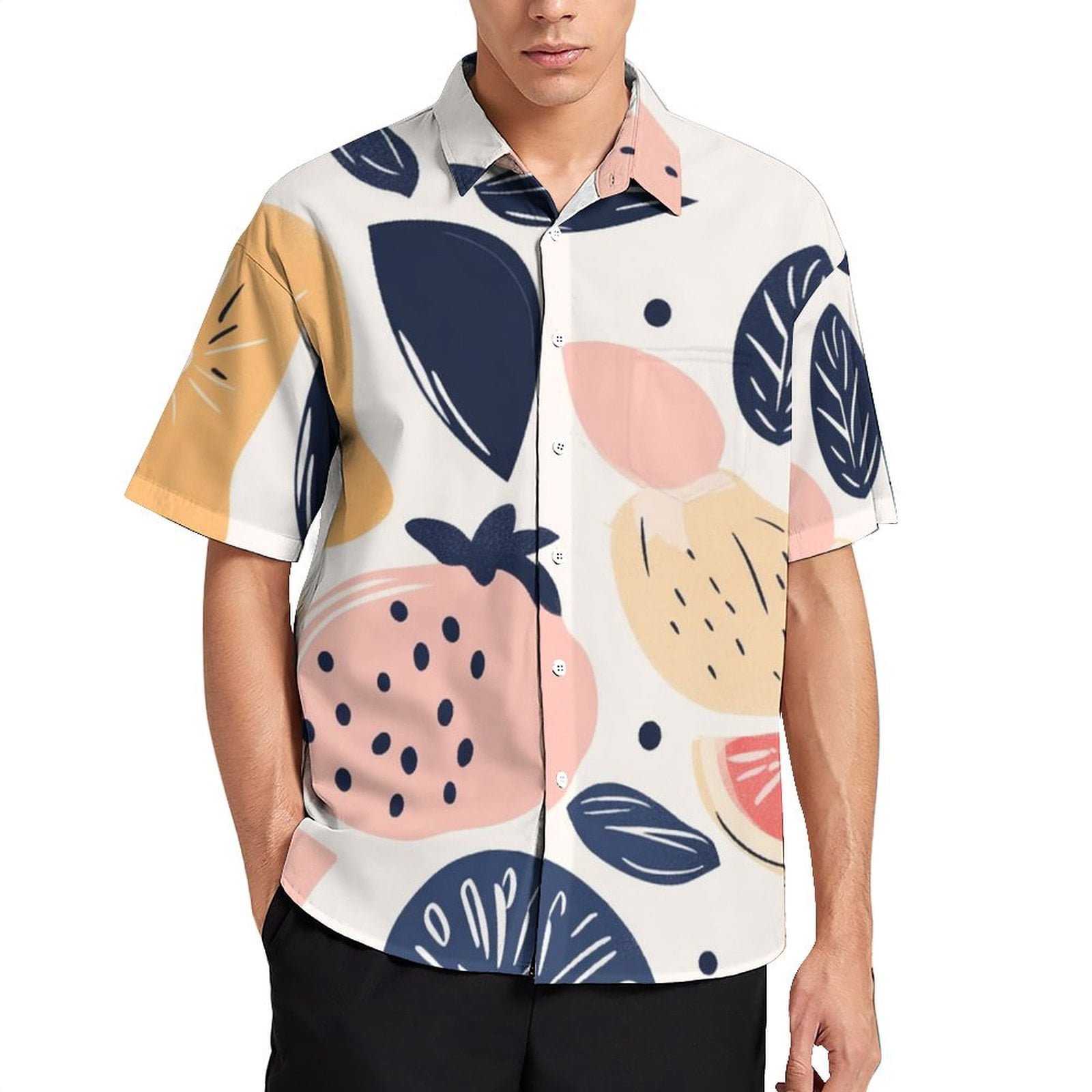 Mens Summer Tropical Fruits with Exotic Flavors Shirts Button Down ...