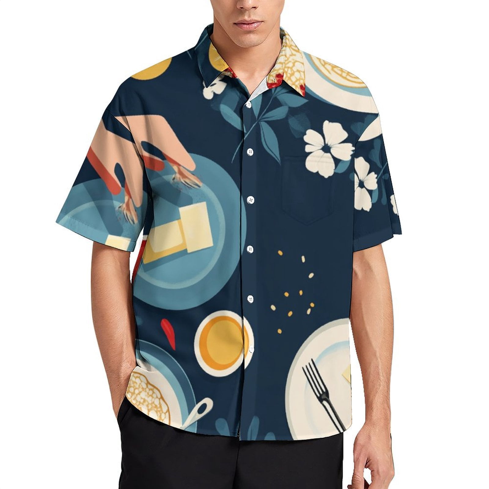 Mens Summer Tropical Fruits with Exotic Flavors Shirts Button Down ...