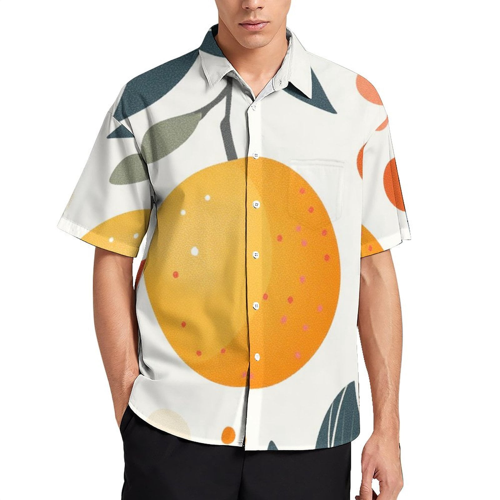 Mens Summer Tropical Fruits with Exotic Flavors Shirts Button Down ...