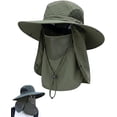 Mens Sun Hat with Neck Flap & Face Cover UPF 50+ Ultimate 360° All ...