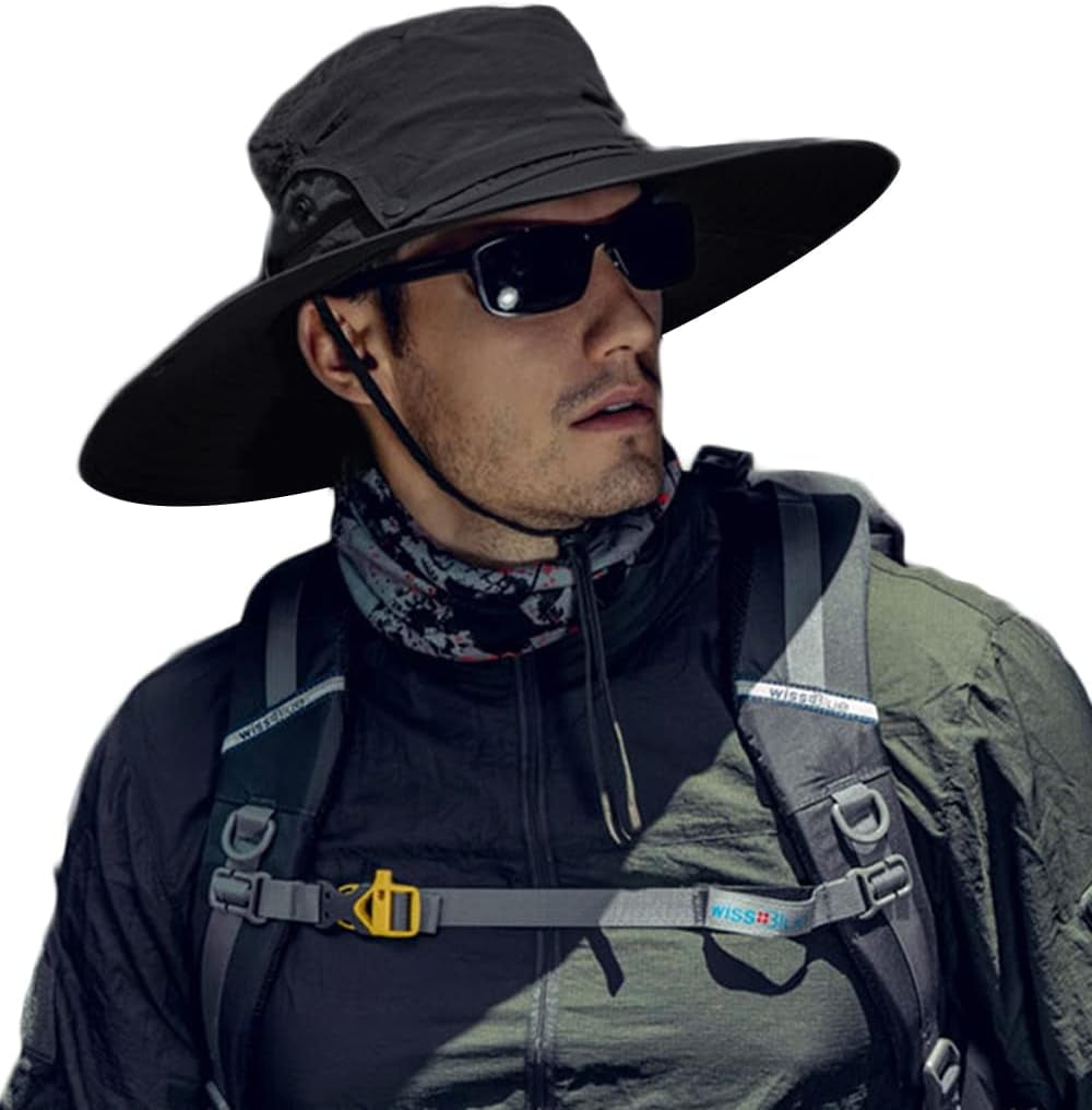 Mens Sun Hat with UV Protection Wide Brim Sun hats for Men Waterproof ...