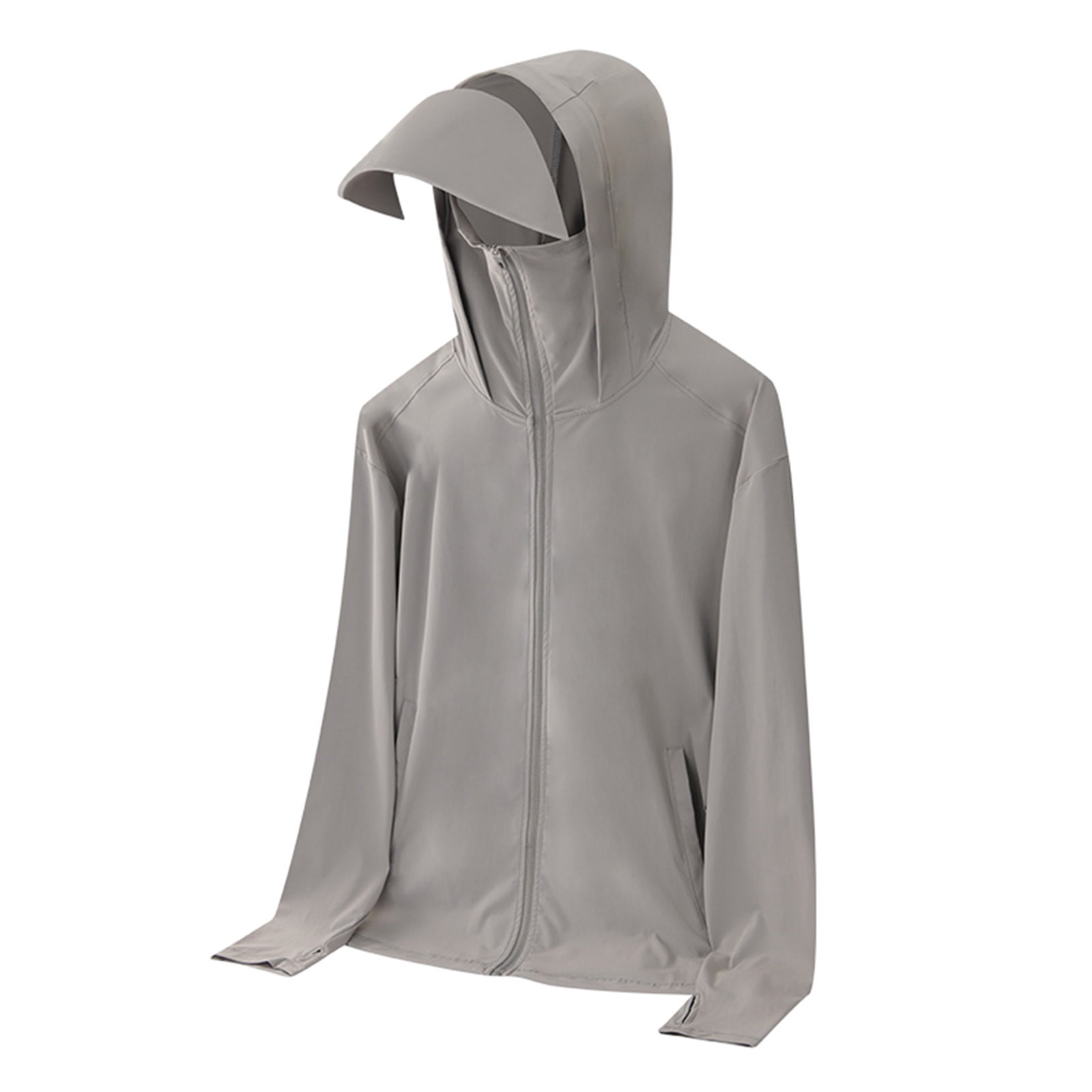Mens Sun Protection Hoodie UPF 50+ Long Sleeve Sun Shirts with Mask ...
