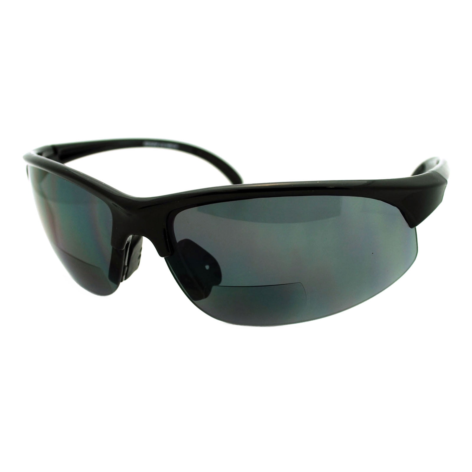Mens Sunglasses with Bifocal Reading Lens Half Rim Sports Fashion Black ...