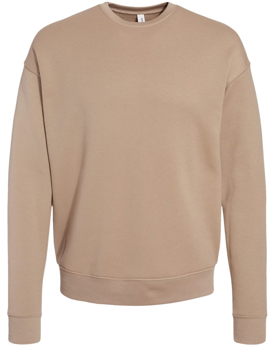 Mens Super-Soft Airlume Cotton/Polyester Fleece Sweatshirt, Small Tan ...