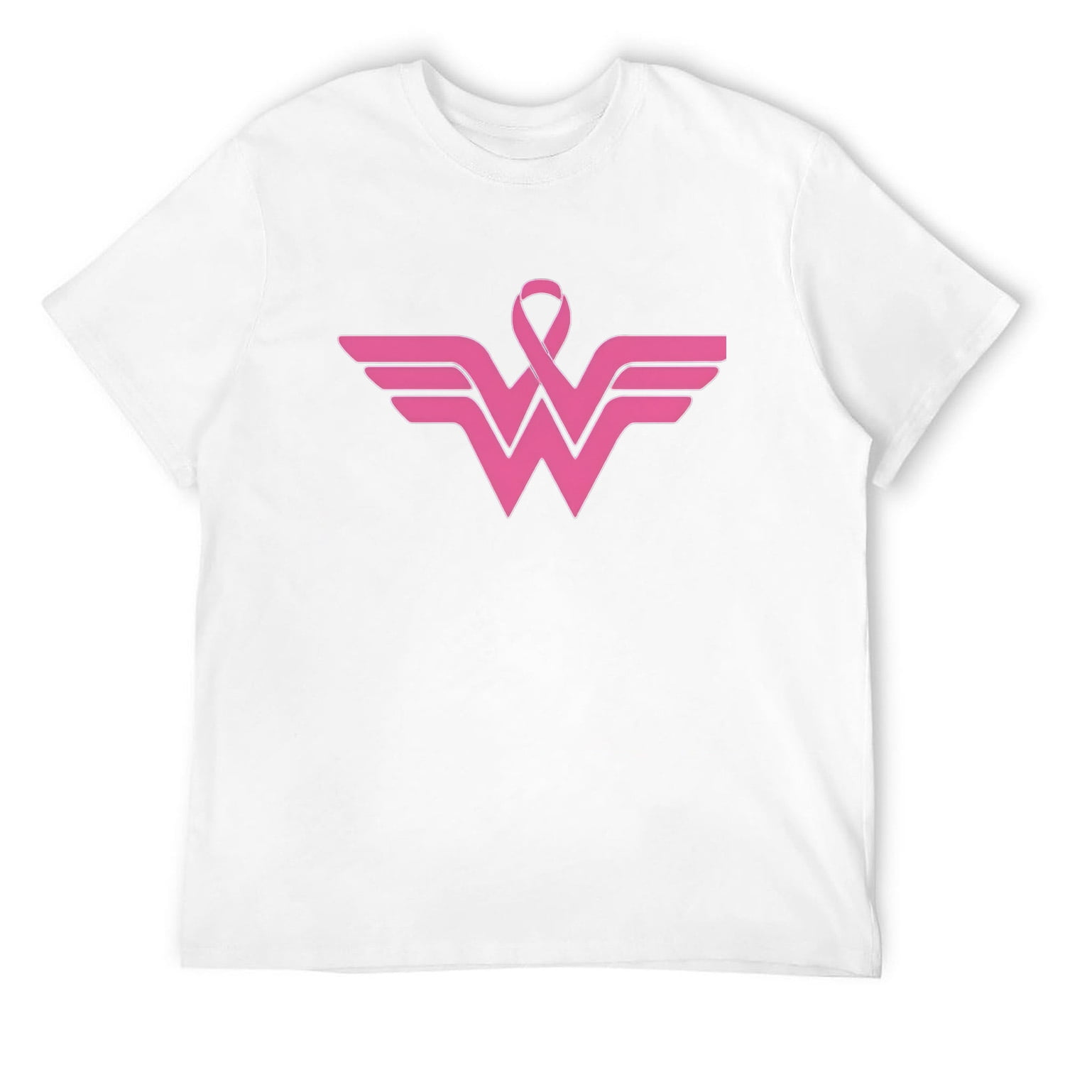 Mens Superhero Ribbon Pink Logo Breast Cancer Awareness Support Short