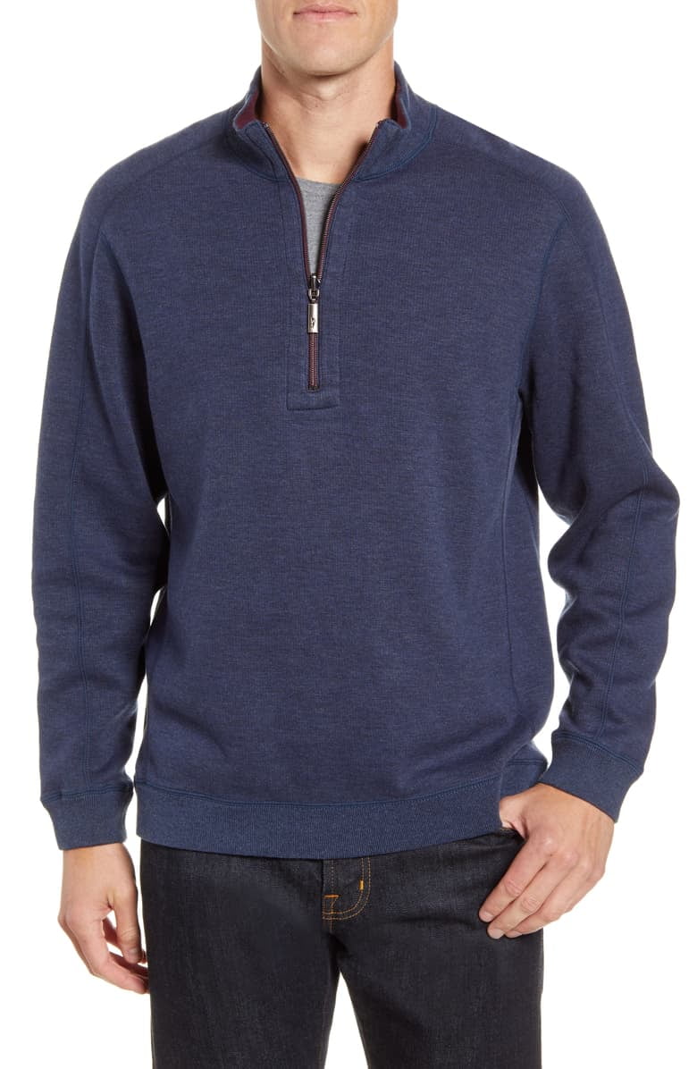 Mens Sweater Maroon Flipsider Reversible 1/2 Zip XL - Walmart.com