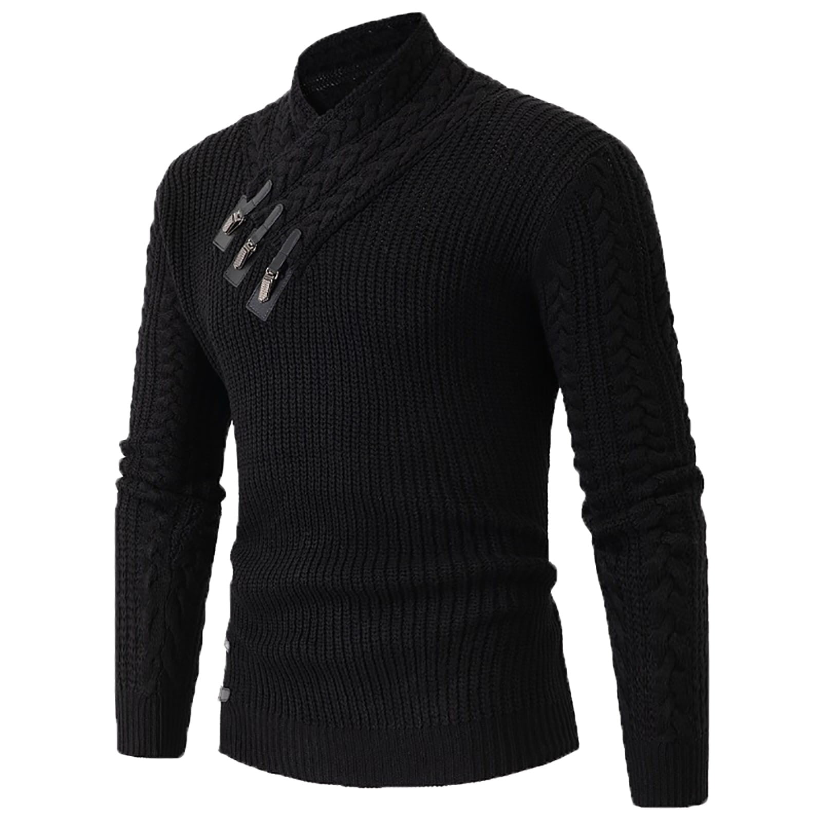 Mens Sweaters Autumn and Winter Casual V Neck Collar Long Sleeve ...