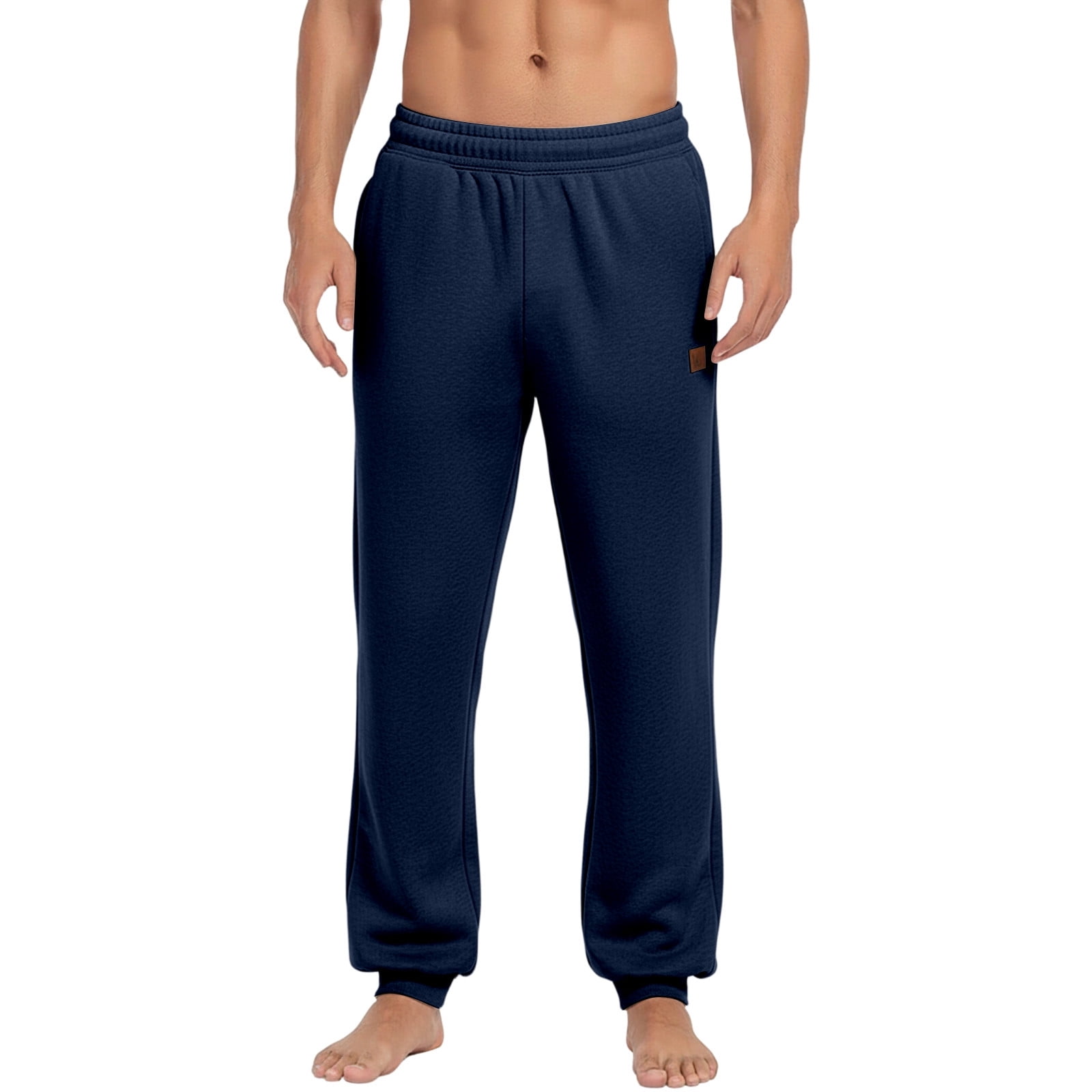 Mens Sweatpants Elastic Waist Straight Leg Lightweight Joggers Running ...