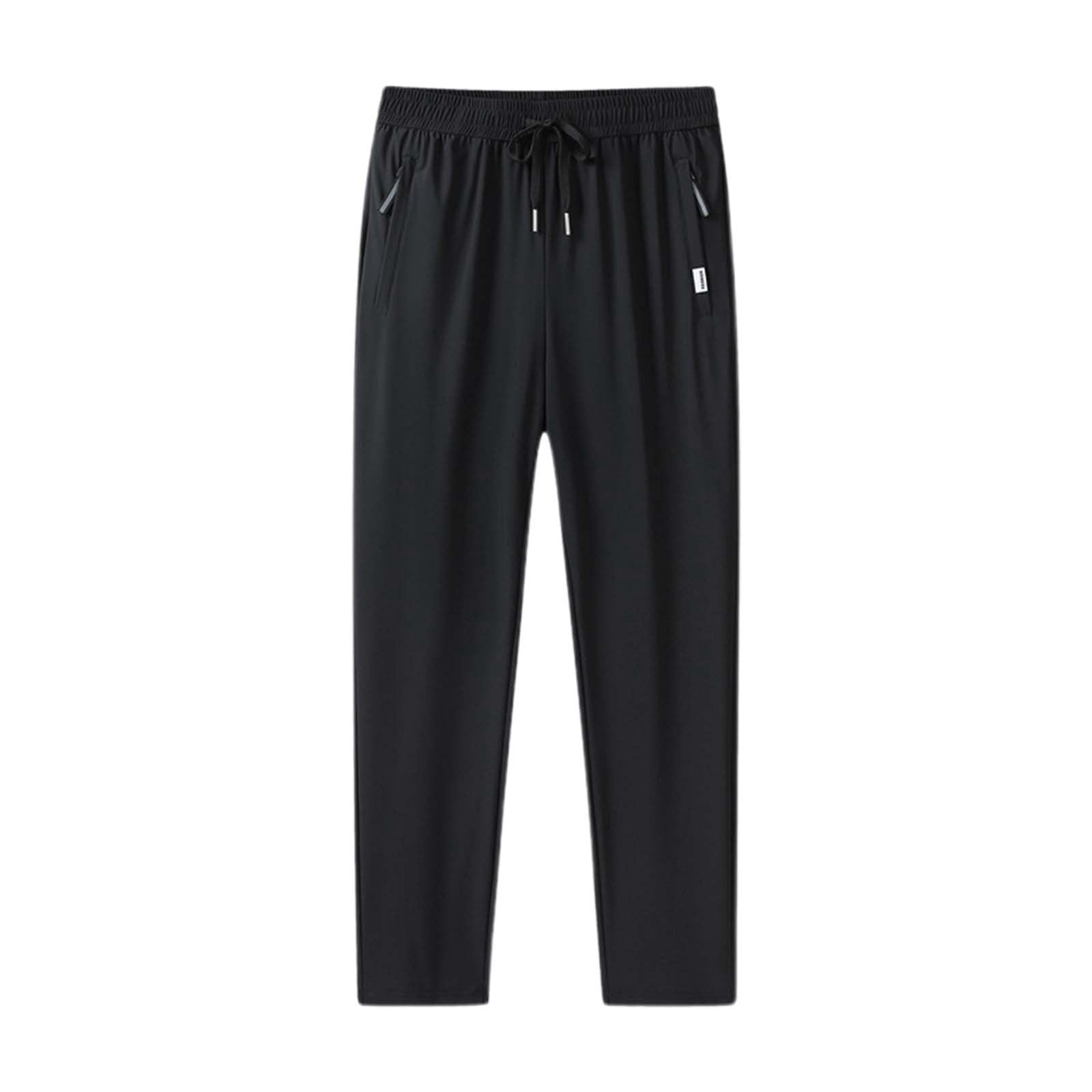 Mens Sweatpants Lightweight Quick Dry with Zip Pockets Breathable ...