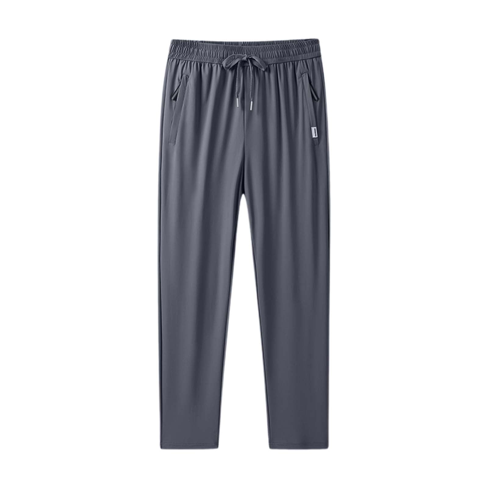 Mens Sweatpants Lightweight Quick Dry with Zip Pockets Breathable ...