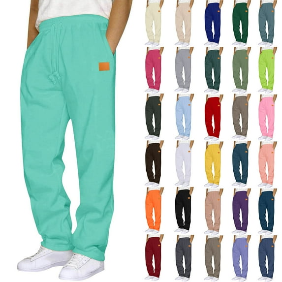 Mens Sweatpants with Pockets Fashion Drawstring Elastic Waist Solid ...