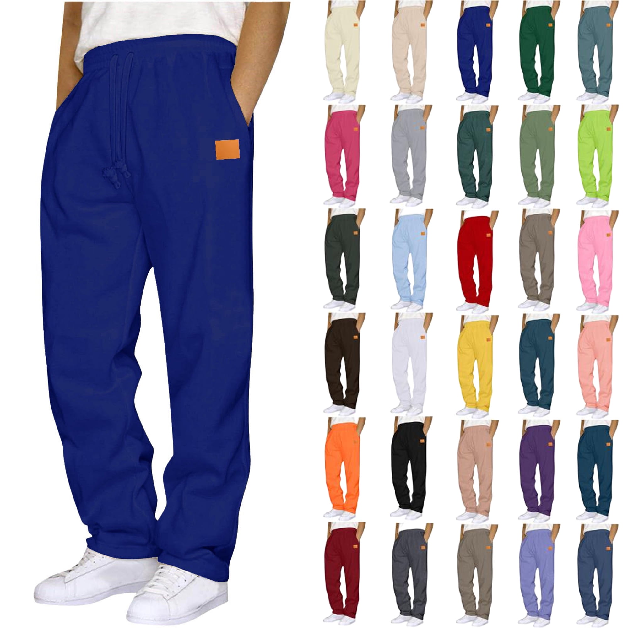 Sweatpants for Women Casual Trousers High Elastic Waist Drawstring with ...
