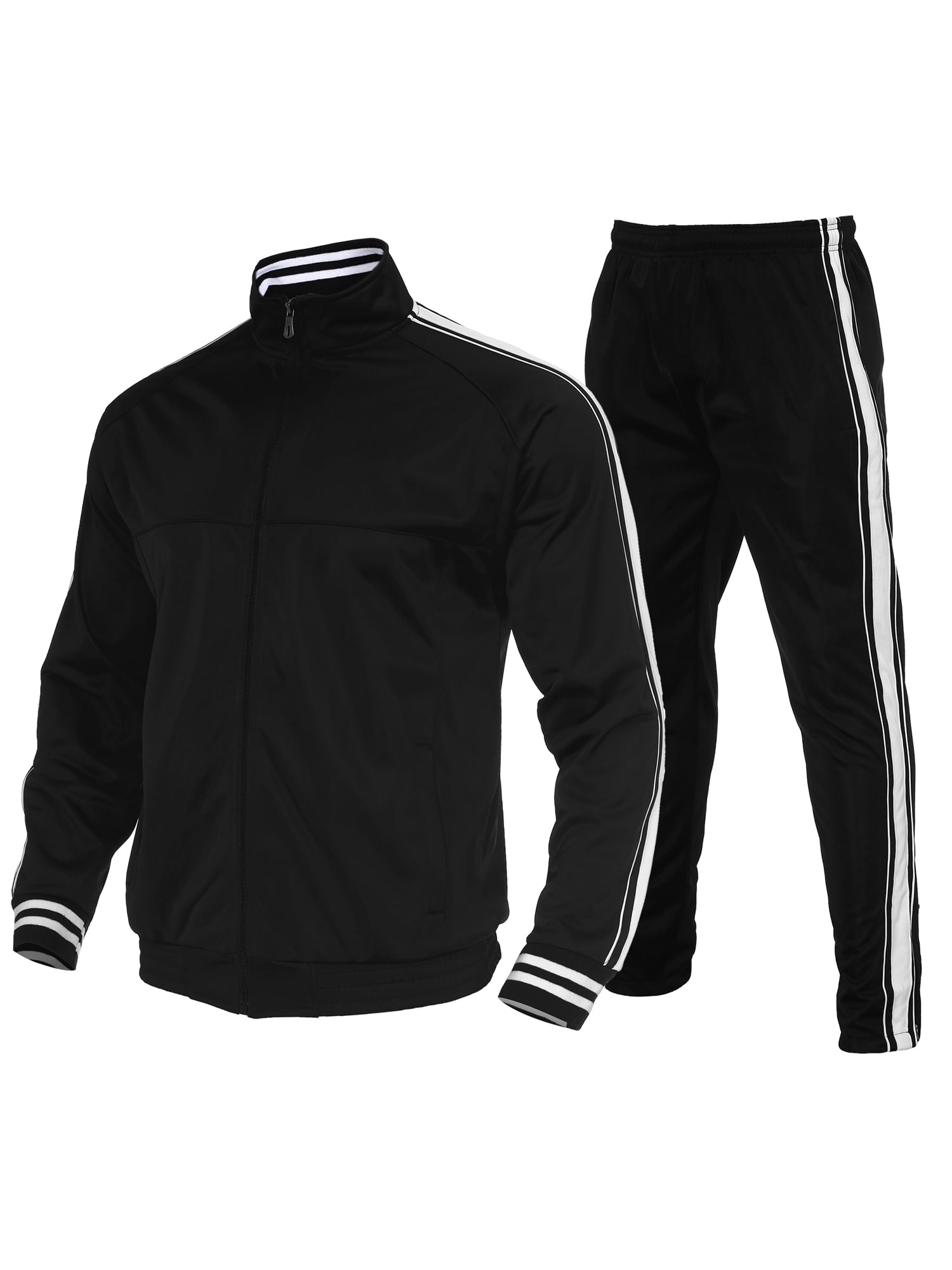 Mens Sweatsuits 2 Piece Casual Athletic Long Sleeve Tracksuit Set ...