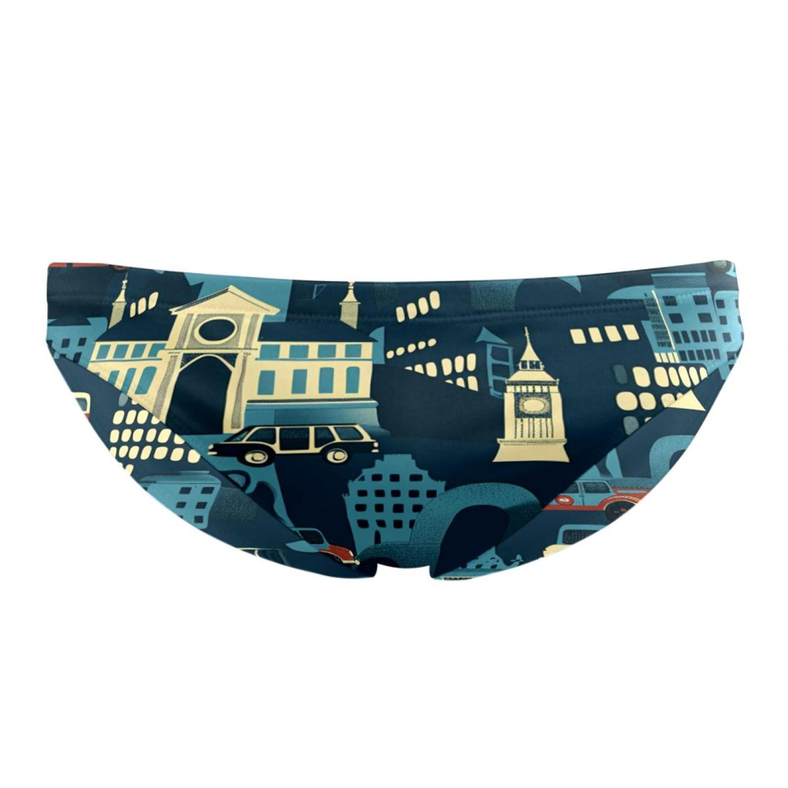 Mens Swim Briefs Mens Athletic Swimwear Jammers London Uk Cartoon Bus