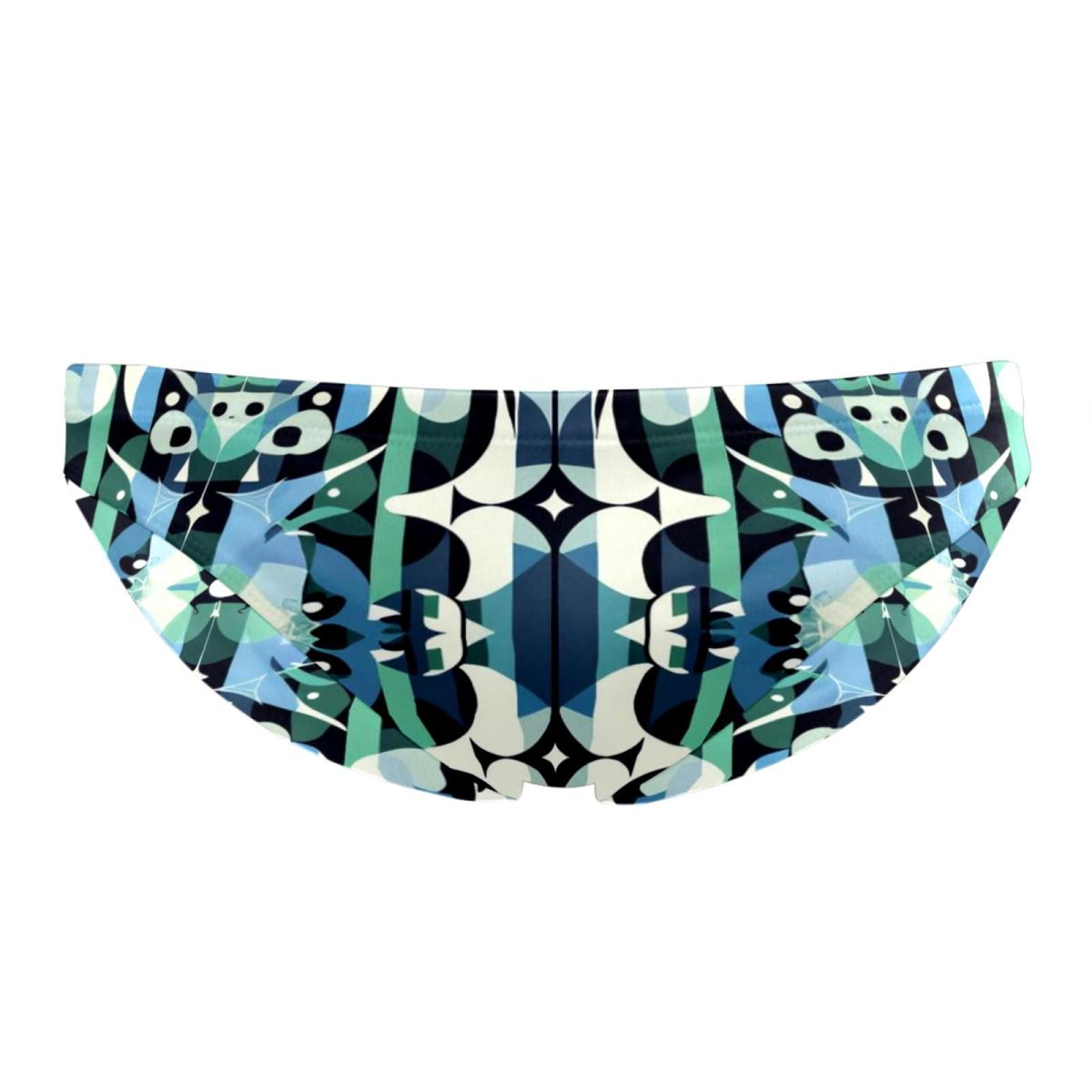 Mens Swim Briefs Swim Briefs For Men Cartoon House Green Blue White