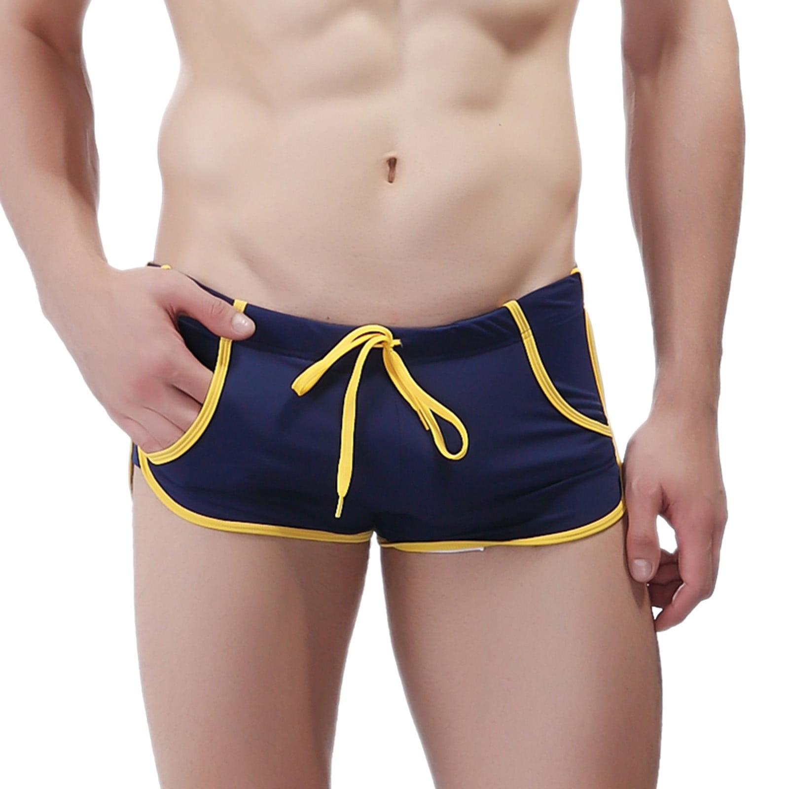 Mens Swim Shorts 2pc Breathable Swim Trunks Pants Swimwear Slim Wear