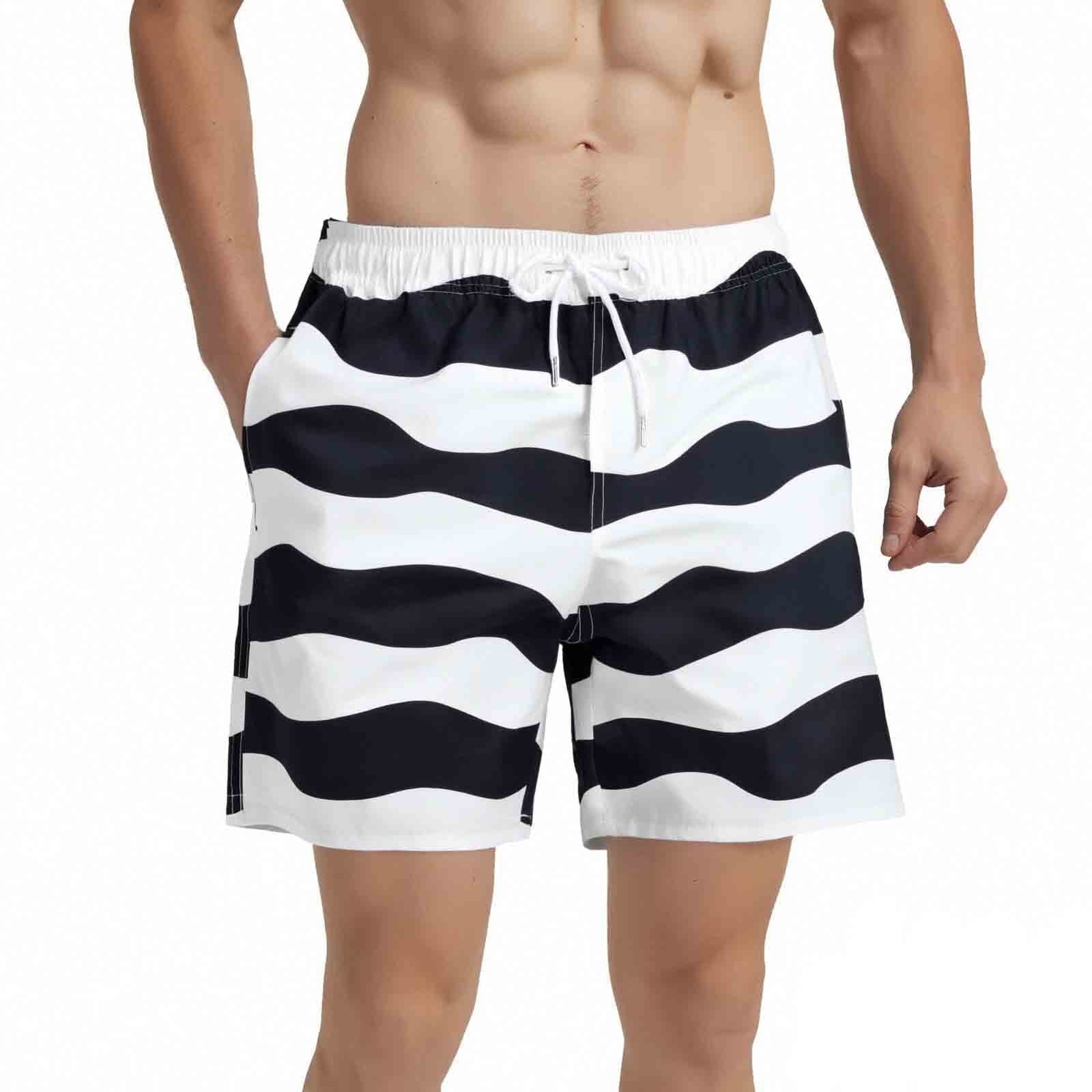 Mens Swim Trunks 5" with Mesh Lining Quick Dry Bathing Suits for Men ...