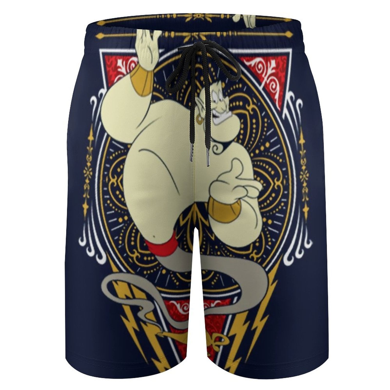 Mens Swim Trunks,Aladdin Genie Magic Wishes Pull Over Boys Swim Trunks ...