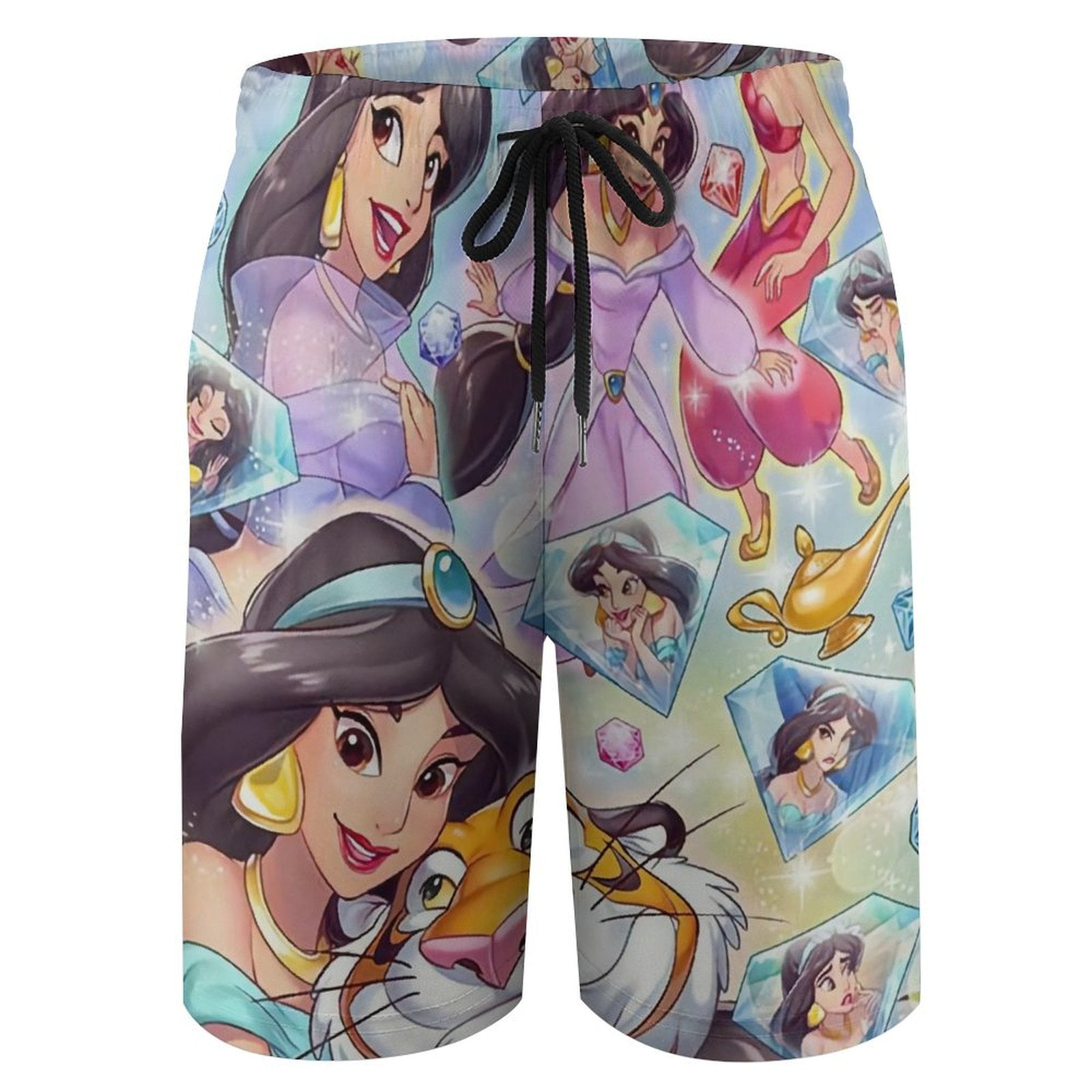 Mens Swim Trunks,Aladdin Princess Jasmine Boys Swim Trunks with ...