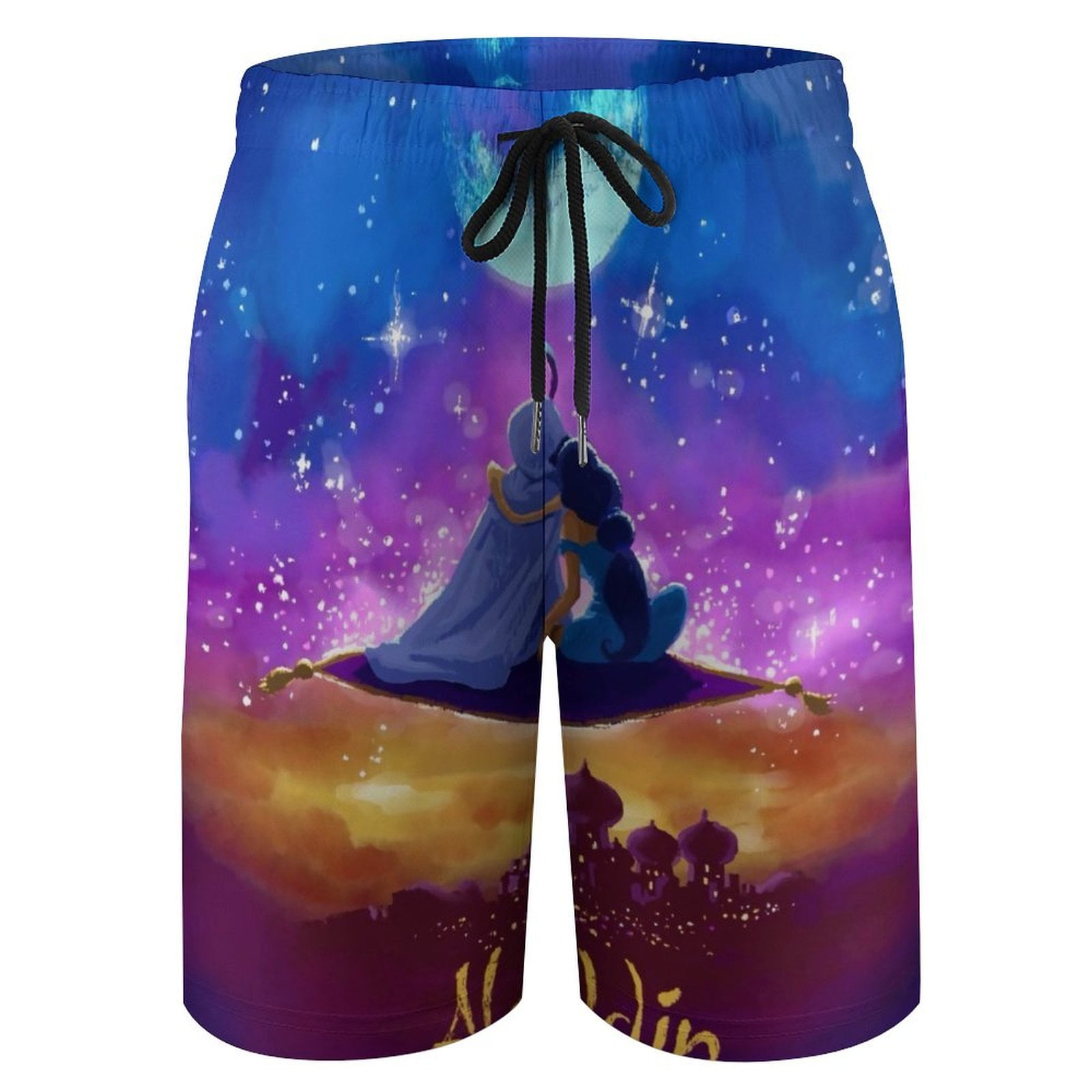 Mens Swim Trunks,Aladdin Princess Jasmine And Rajah Friends Boys Swim ...