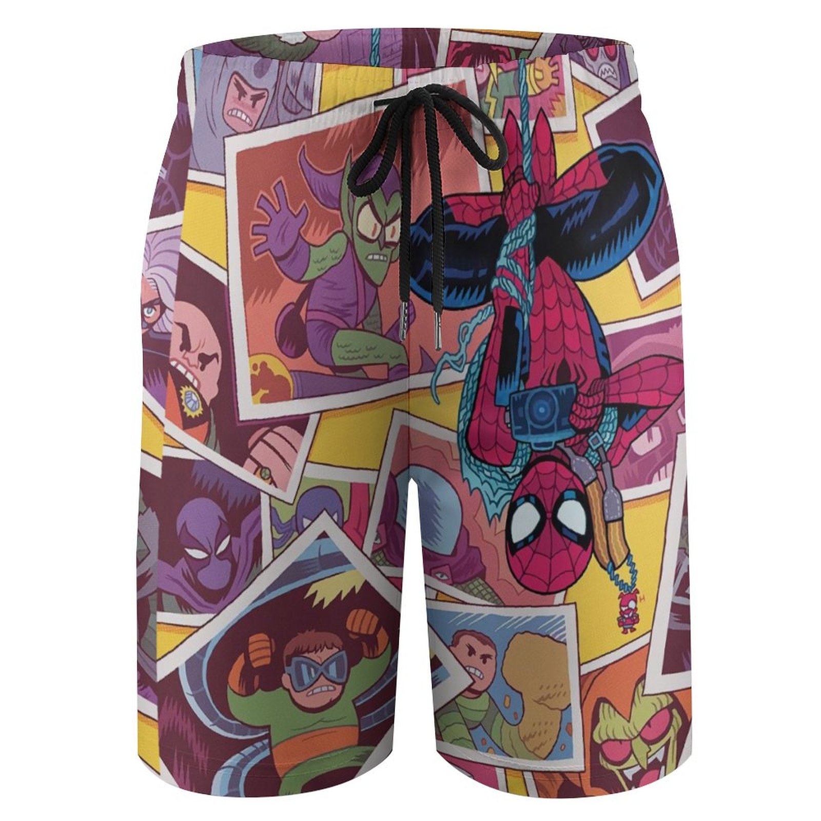 Mens Swim Trunks,Amazing Spider-Man Boys Swim Trunks with Compression ...