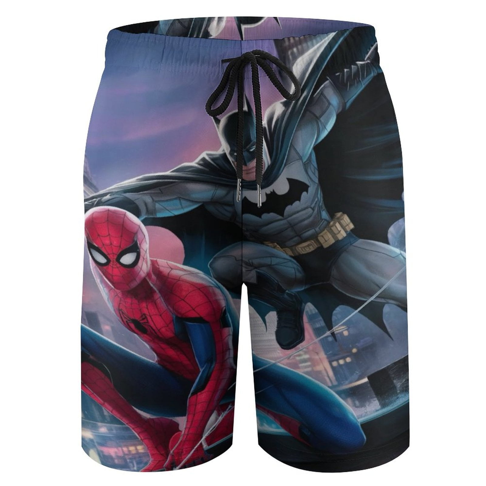 Mens Swim Trunks,Batman in Pursuit of Spider-Man Boys Swim Trunks with ...
