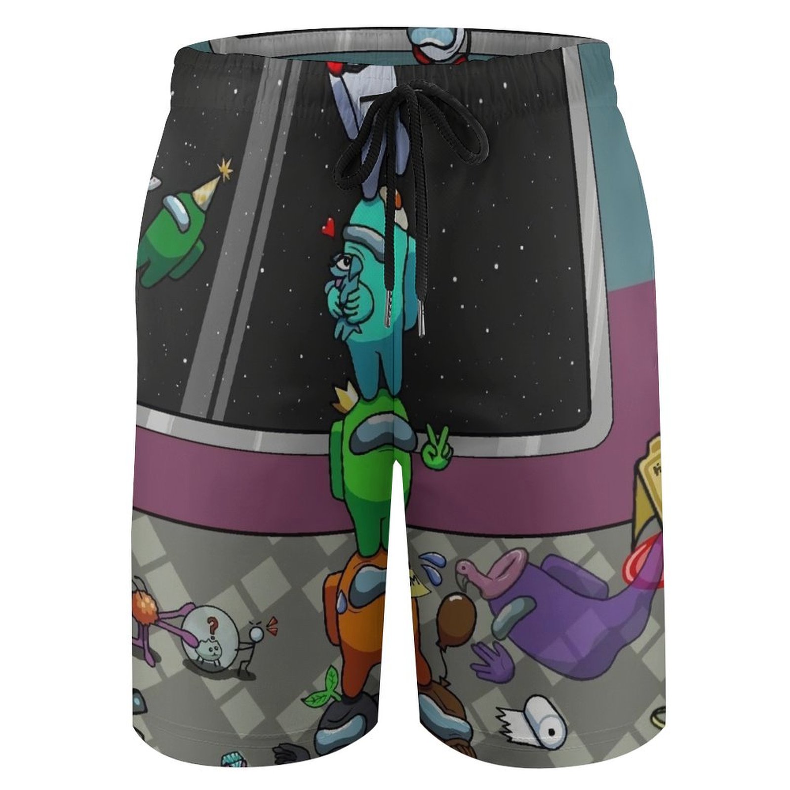 Mens Swim Trunks,Cartoon Among Us Boys Swim Trunks Compression Liner ...