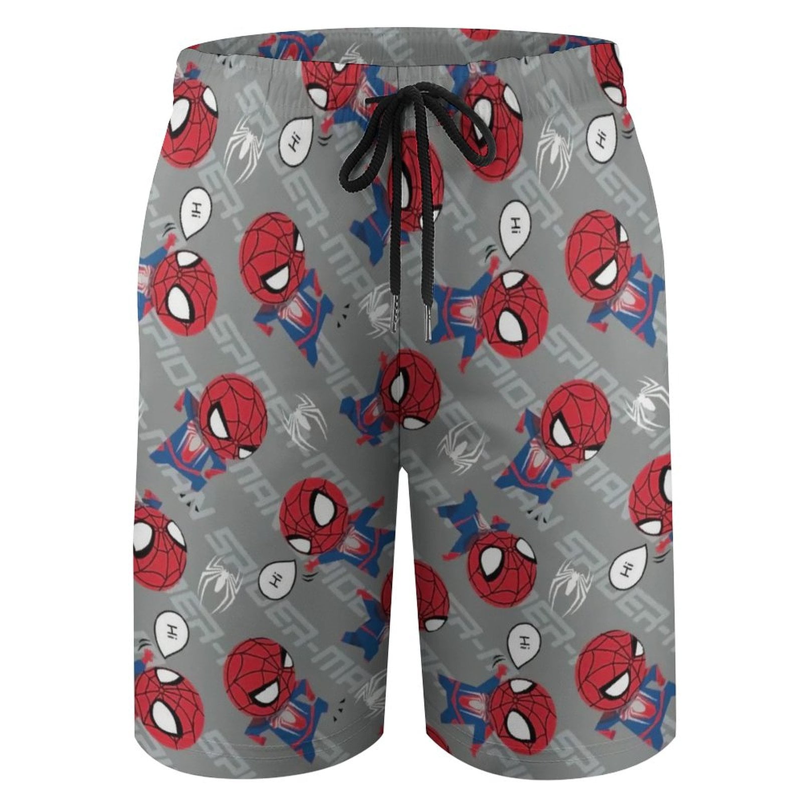 Mens Swim Trunks,Cartoon Hi Spider-Man Boys Swim Trunks with ...
