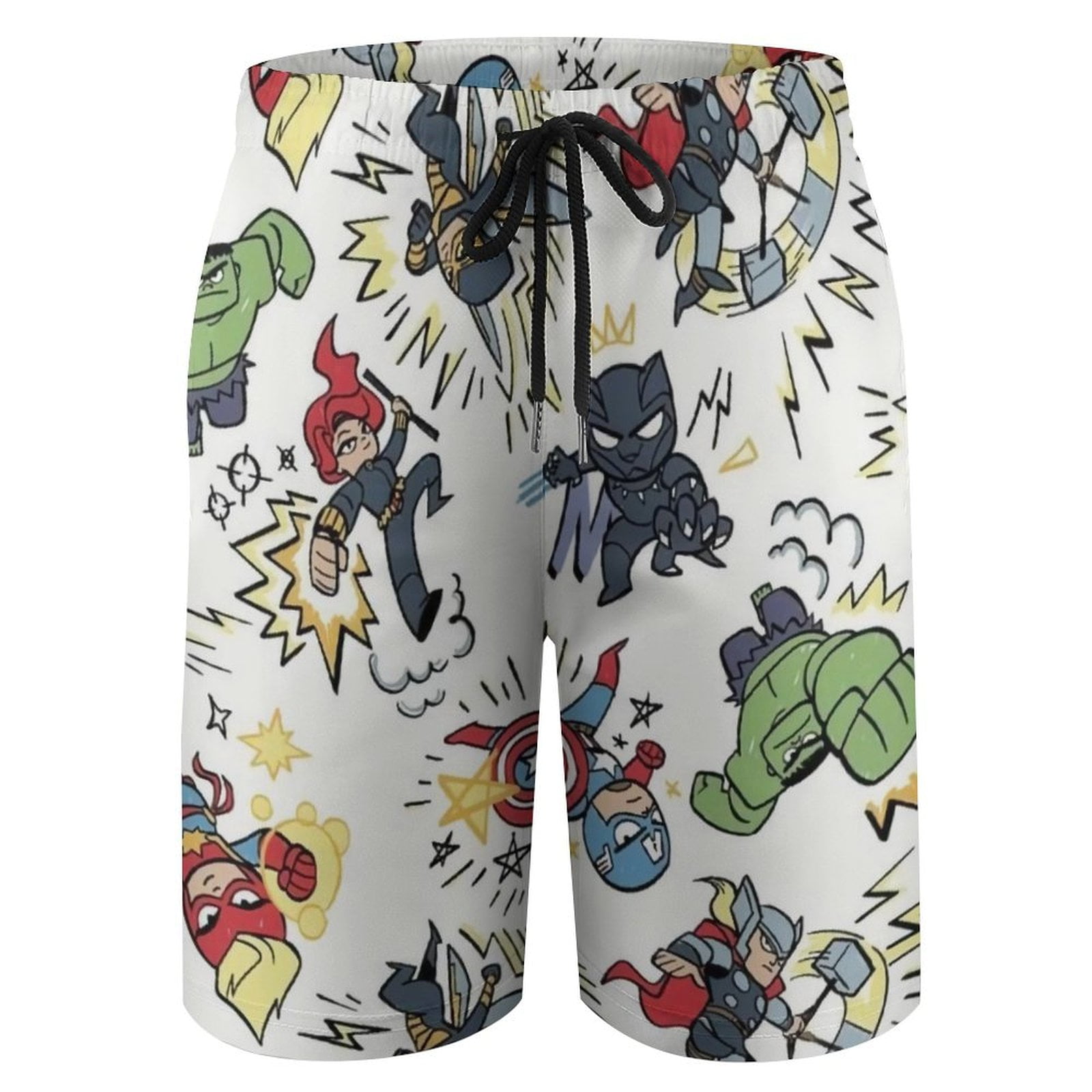 Mens Swim Trunks,Cartoon Spider-Man Boys Swim Trunks with Boxer Brief ...