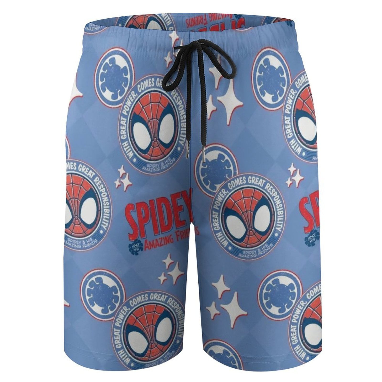 Mens Swim Trunks,Cartoon Spider-Man Head Boys Swim Trunks Compression ...