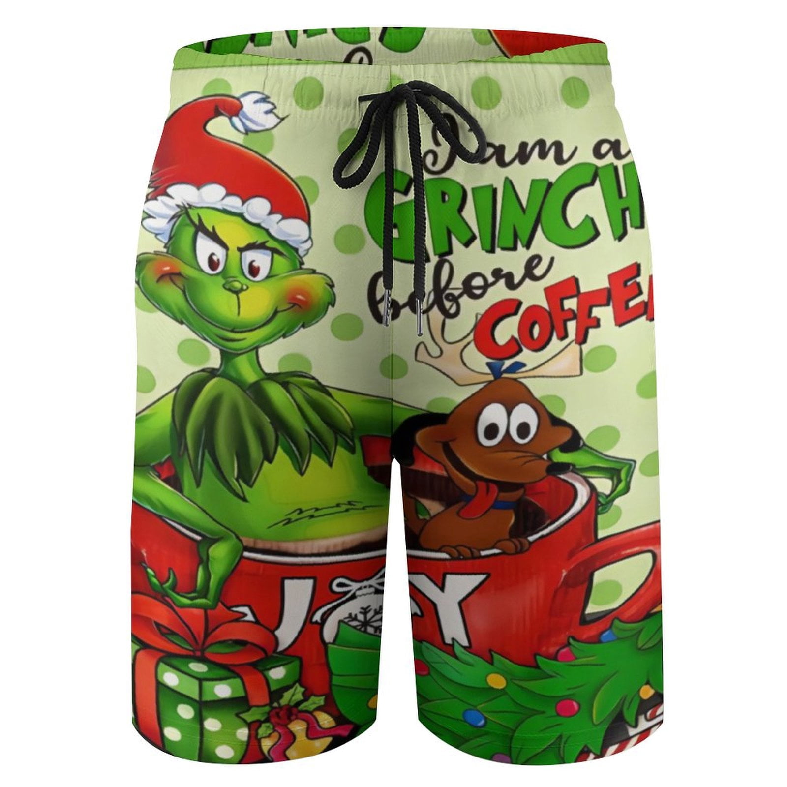 Mens Swim Trunks,Christmas Grinch Boys Swim Trunks Compression Liner ...