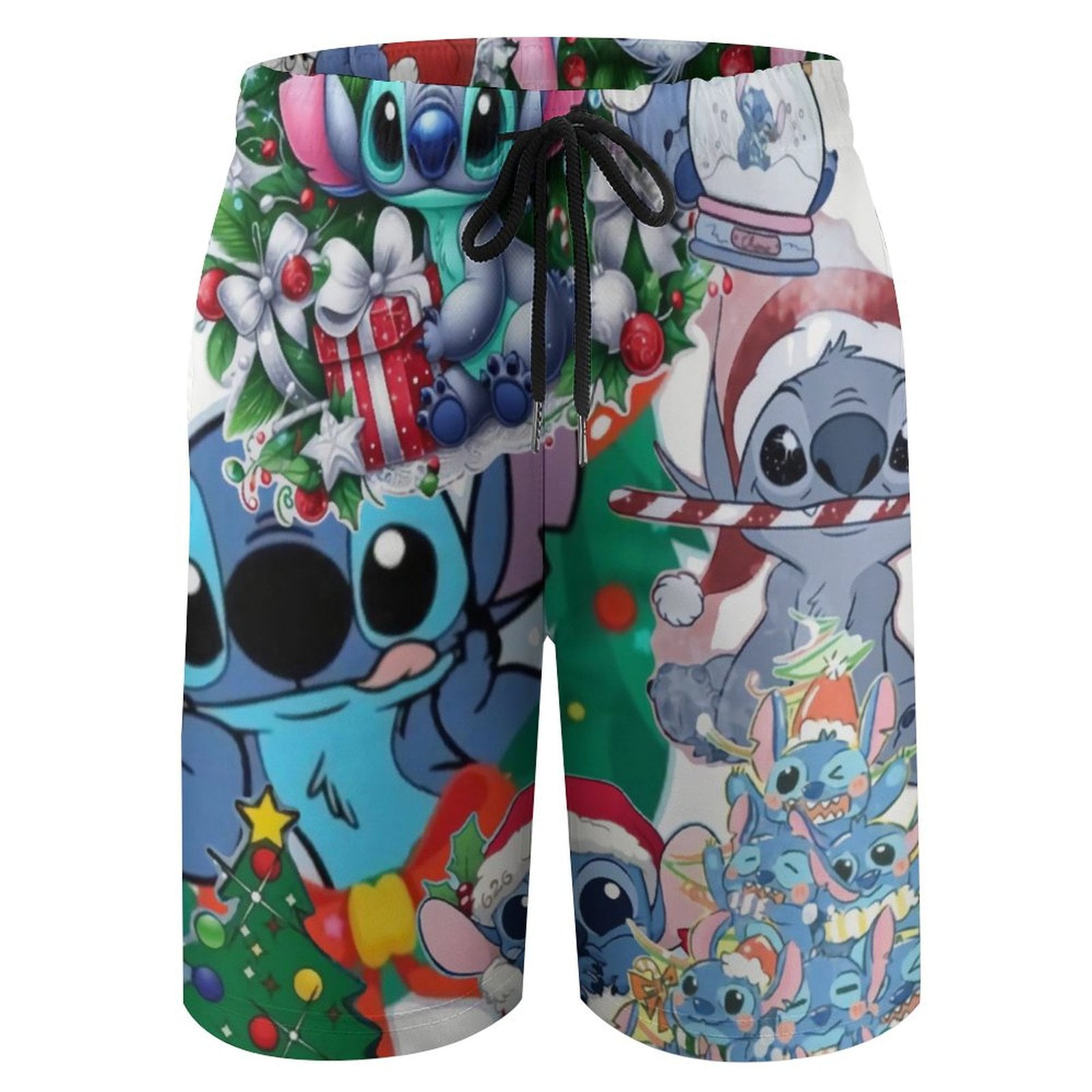 Mens Swim Trunks,Christmas Stitch Boys Swim Trunks with Boxer Brief ...