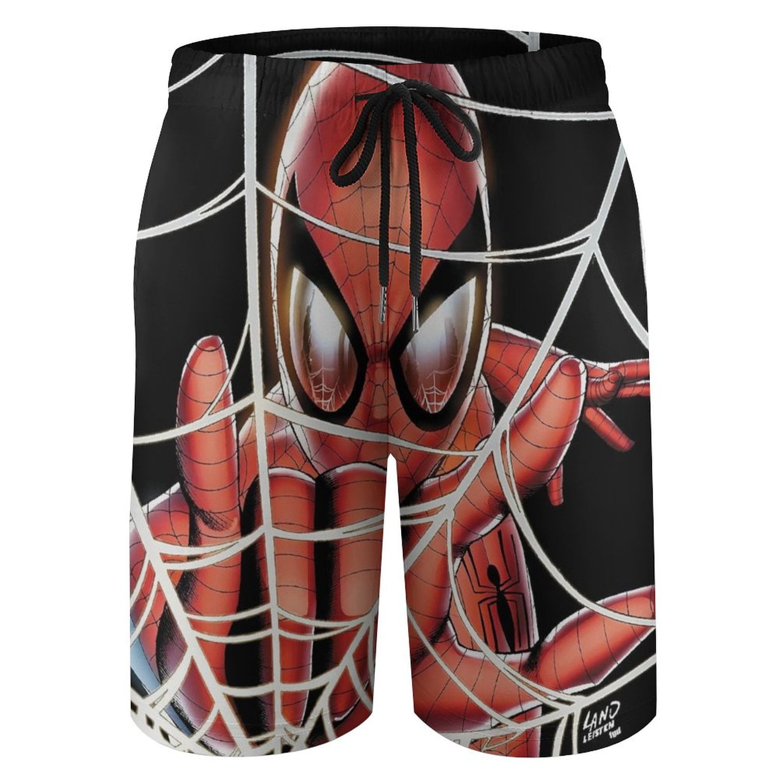 Mens Swim Trunks,Comics - Spider-Man Boys Swim Trunks with Boxer Brief ...