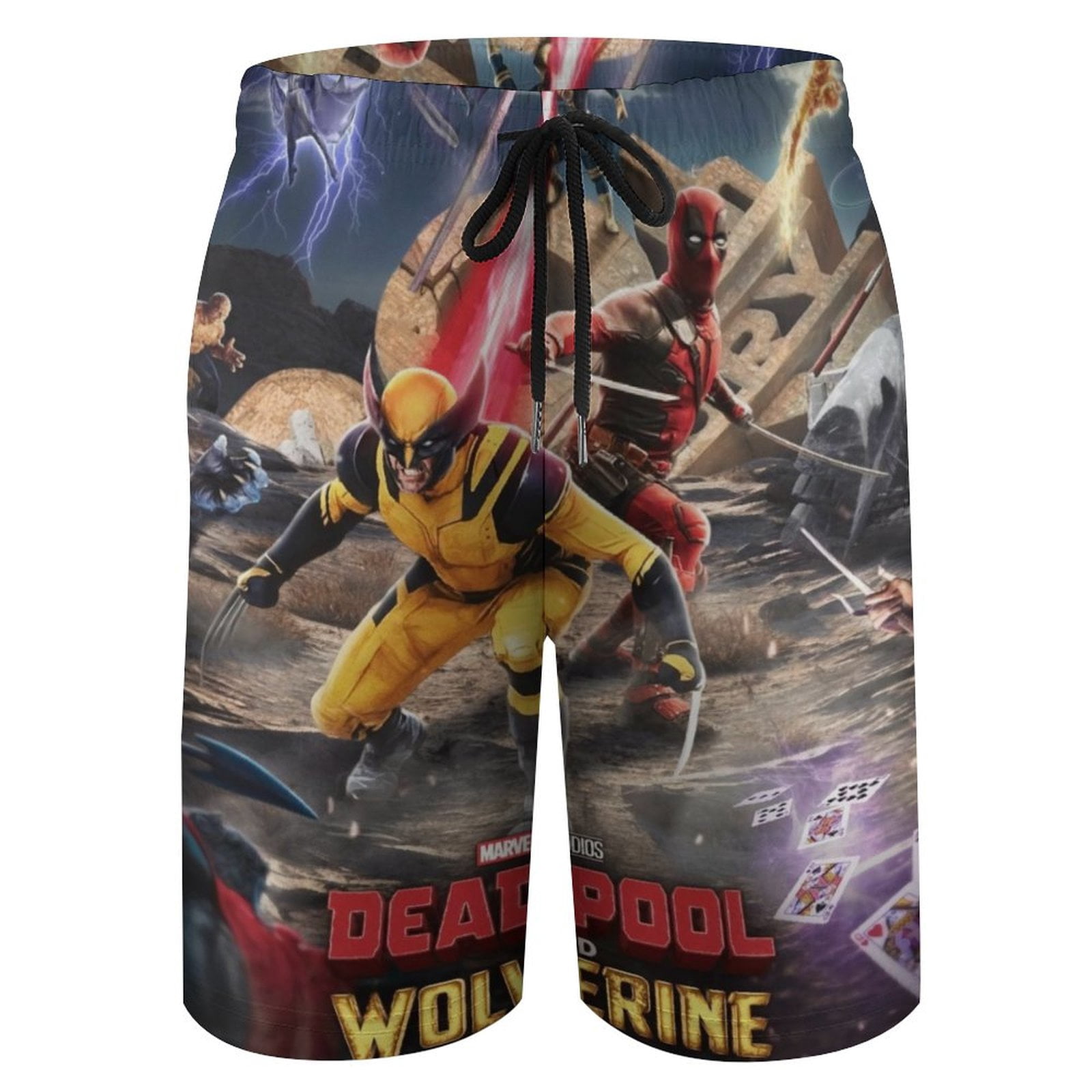 Mens Swim Trunks,Deadpool & Wolverine Boys Swim Trunks with Compression ...
