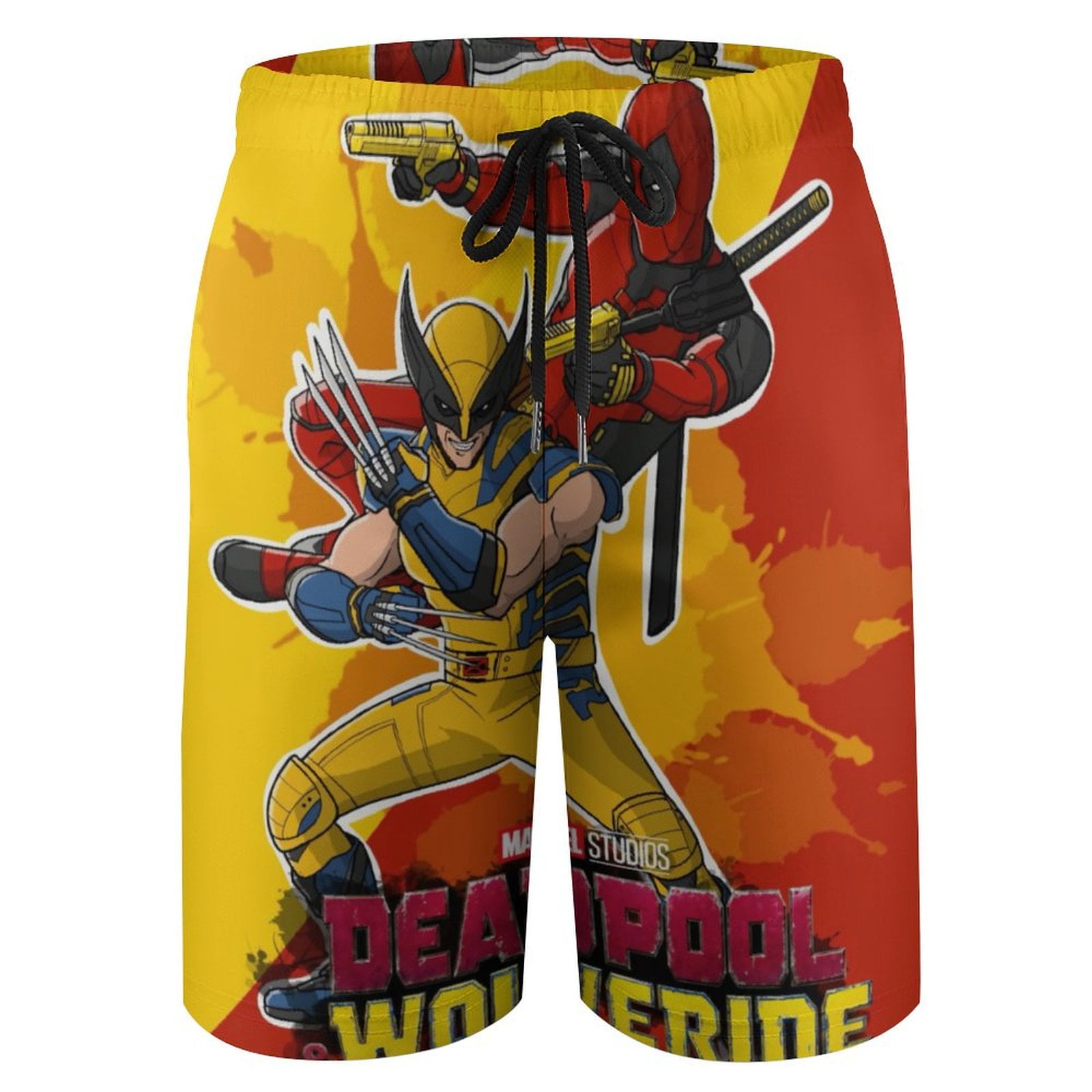 Mens Swim Trunks,Deadpool & Wolverine Fan Art Boys Swim Trunks ...