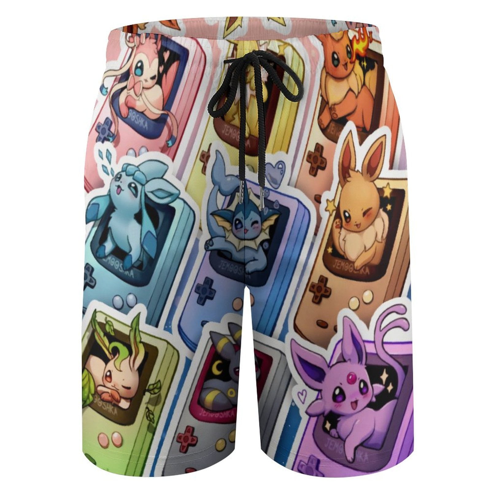 Mens Swim Trunks,Eeveelution Gameboy Stickers Vinyl Boys Swim Trunks ...