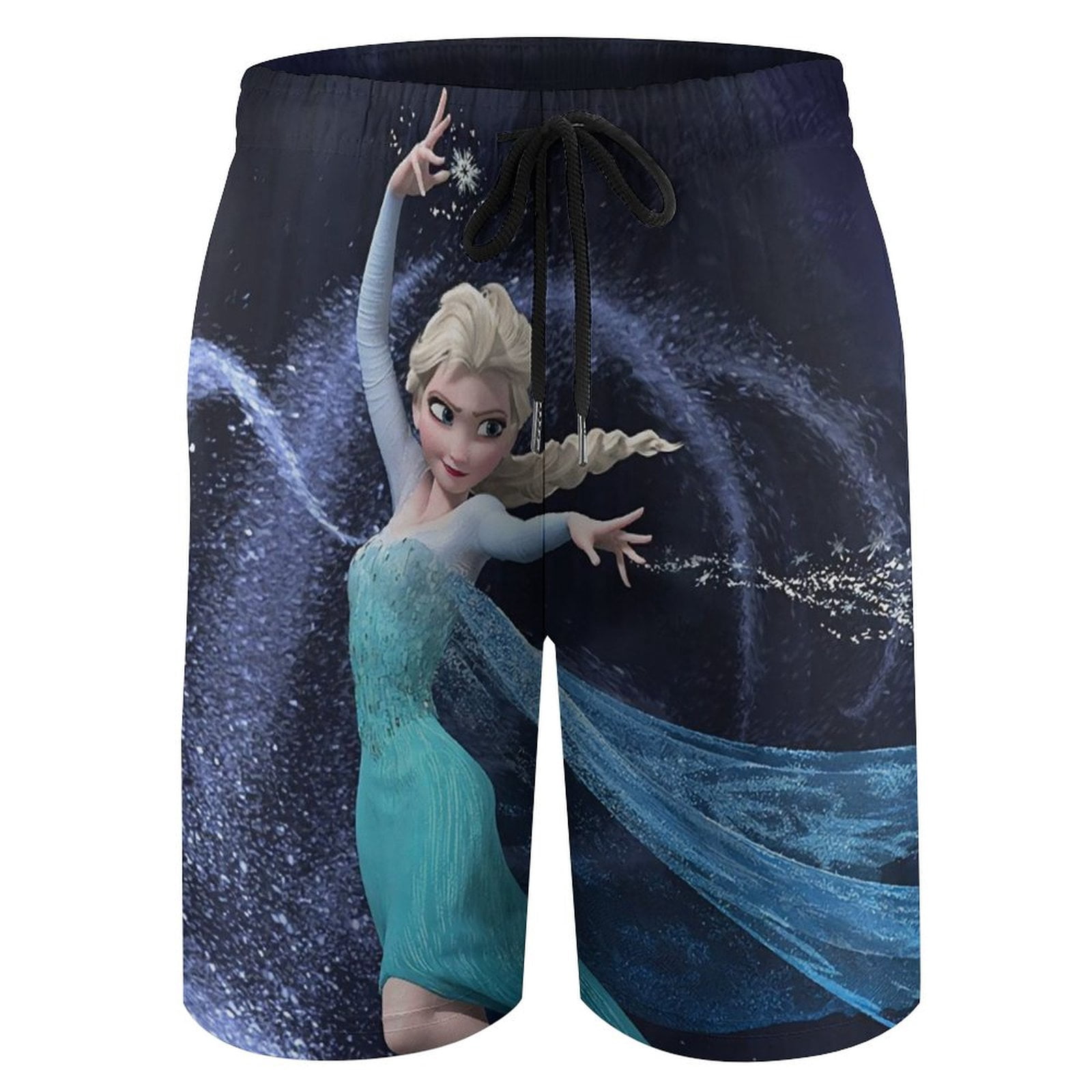 Mens Swim Trunks,Frozen Elsa Snowflake Swirls Princess Boys Swim Trunks ...