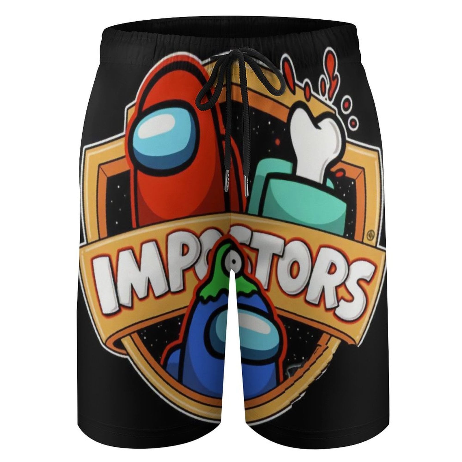 Mens Swim Trunks,Gaming Among-Us Boys Swim Trunks with Boxer Brief ...